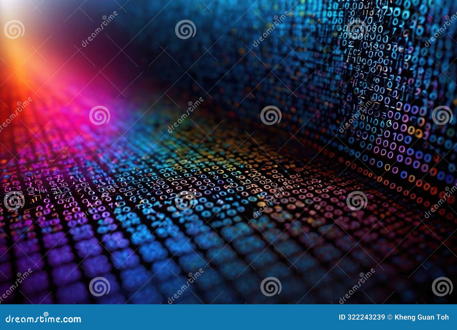 Colorful Technology Binary Matrix Code Abstract Wallpaper Patern ...