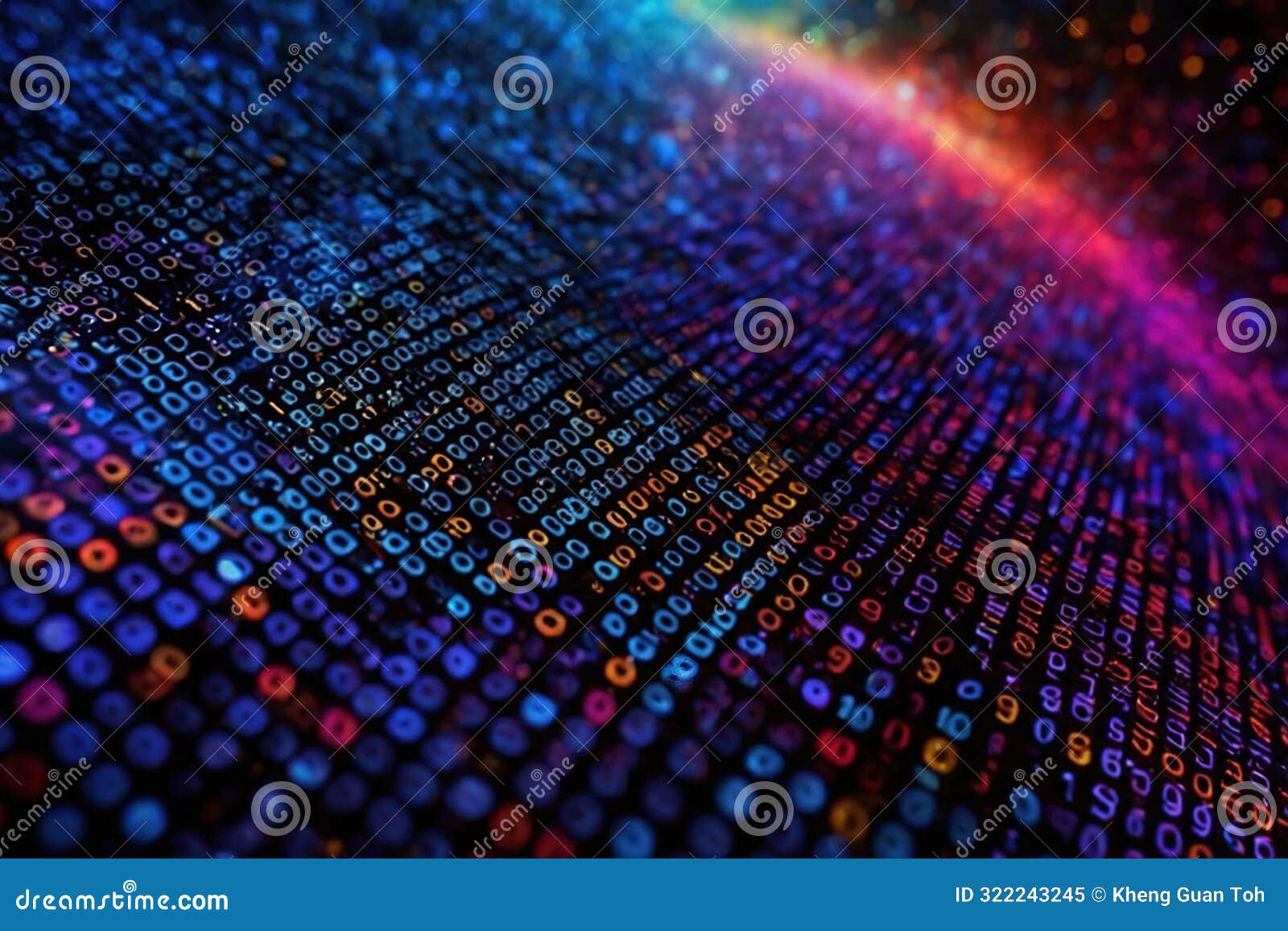 Colorful Technology Binary Matrix Code Abstract Wallpaper Patern ...