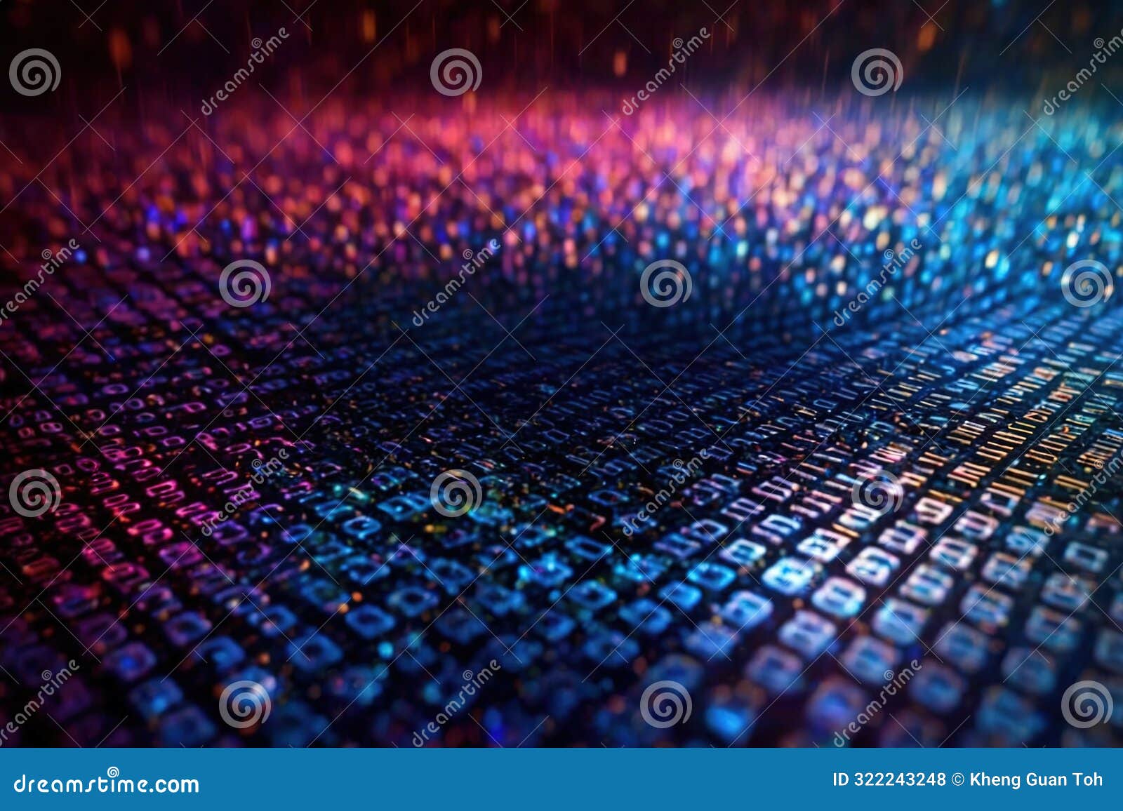 Colorful Technology Binary Matrix Code Abstract Wallpaper Patern ...