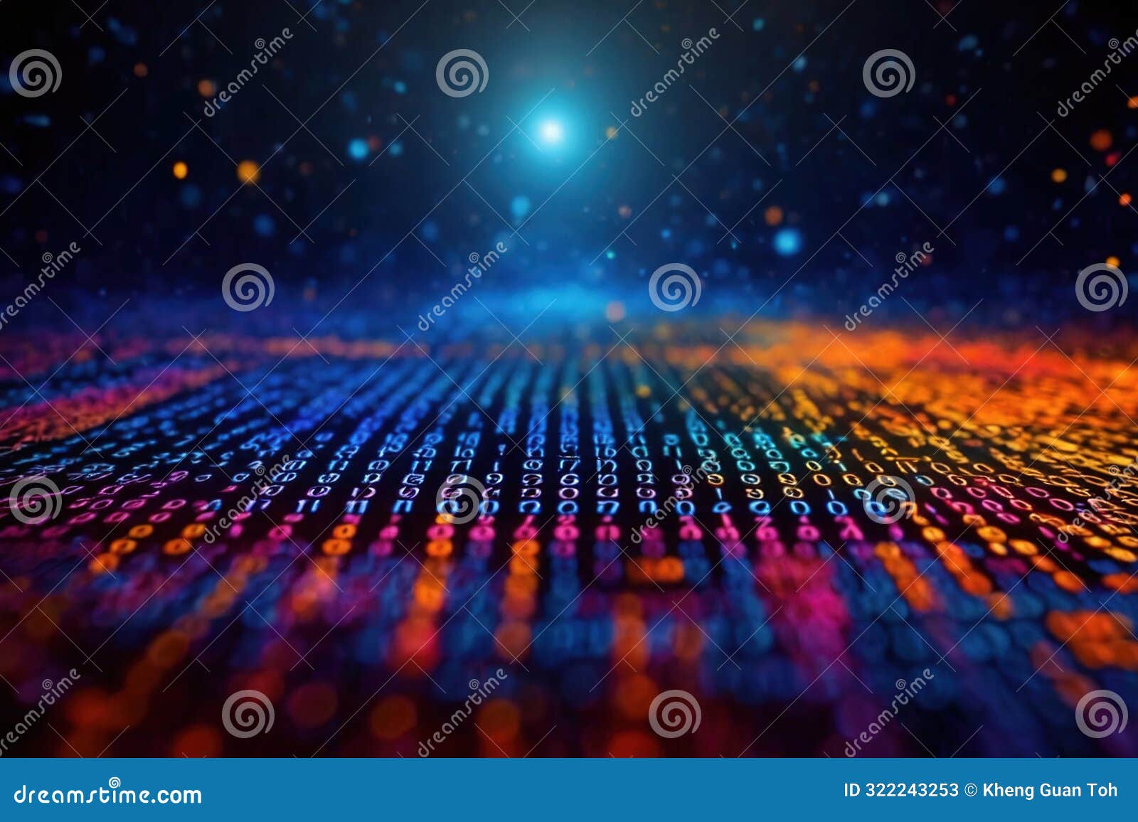 Colorful Technology Binary Matrix Code Abstract Wallpaper Patern ...