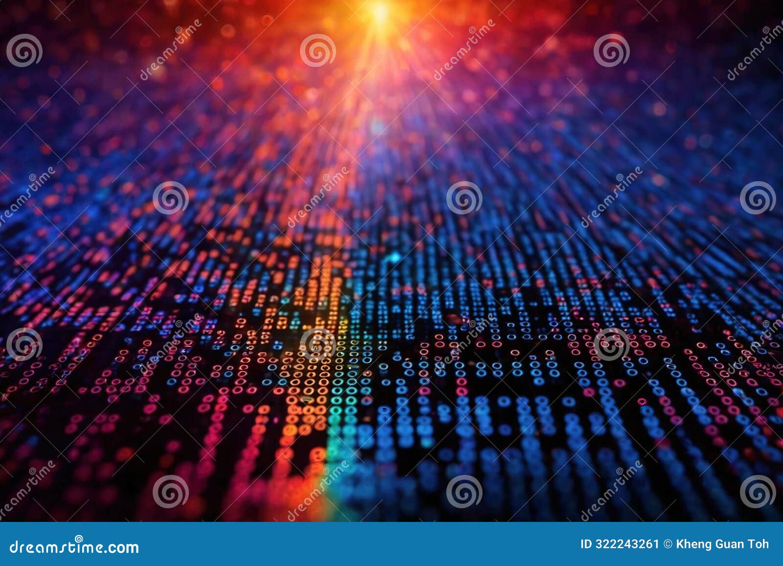 Colorful Technology Binary Matrix Code Abstract Wallpaper Patern ...