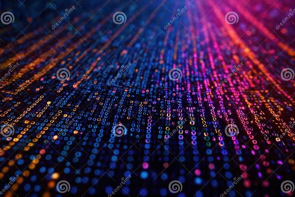 Colorful Technology Binary Matrix Code Abstract Wallpaper Patern ...