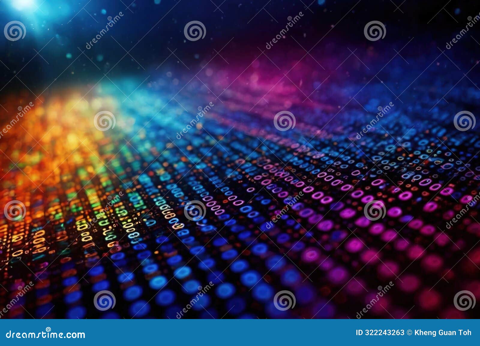 Colorful Technology Binary Matrix Code Abstract Wallpaper Patern ...