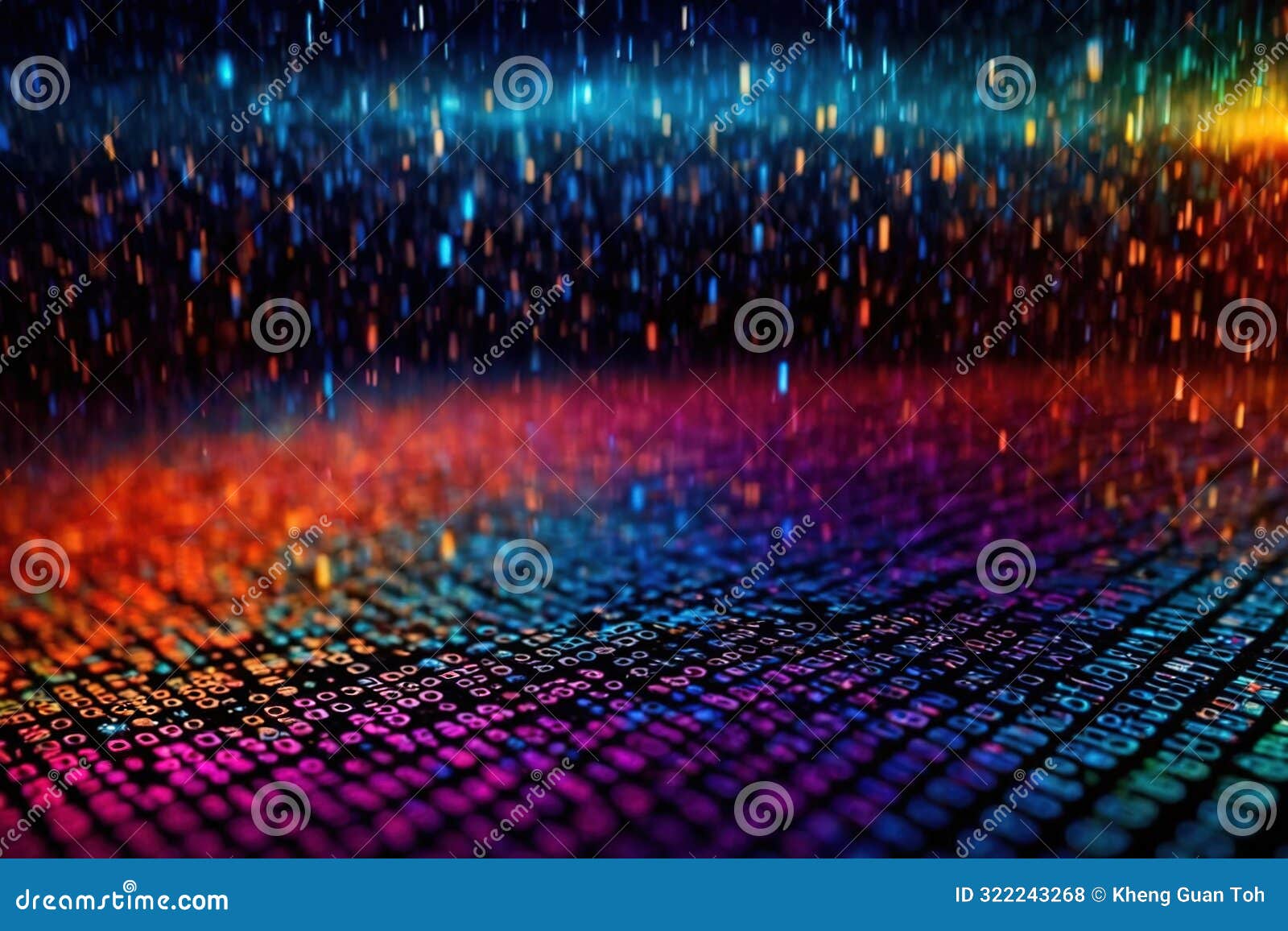 Colorful Technology Binary Matrix Code Abstract Wallpaper Patern ...