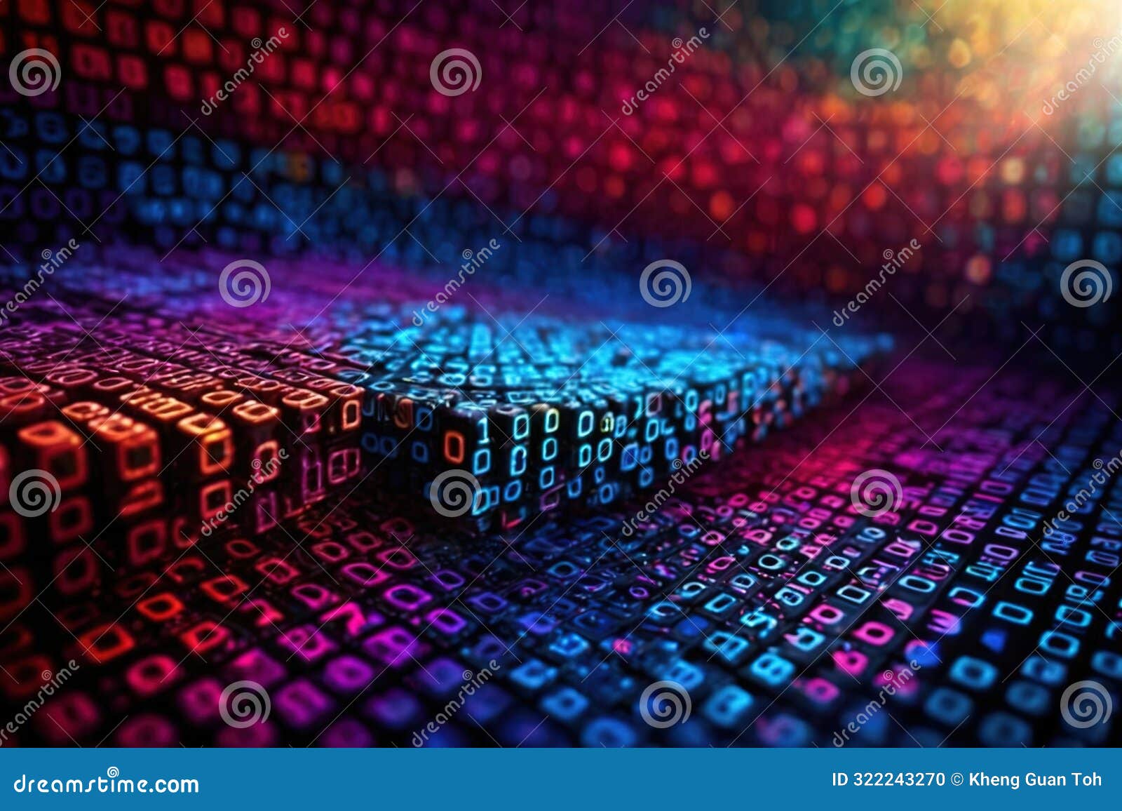 Colorful Technology Binary Matrix Code Abstract Wallpaper Patern ...