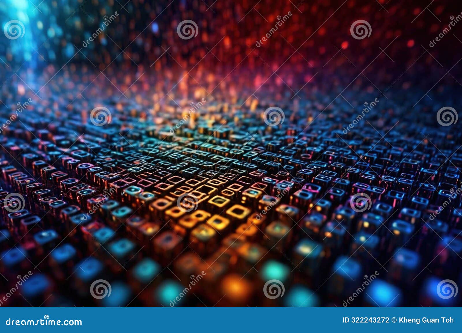 Colorful Technology Binary Matrix Code Abstract Wallpaper Patern ...