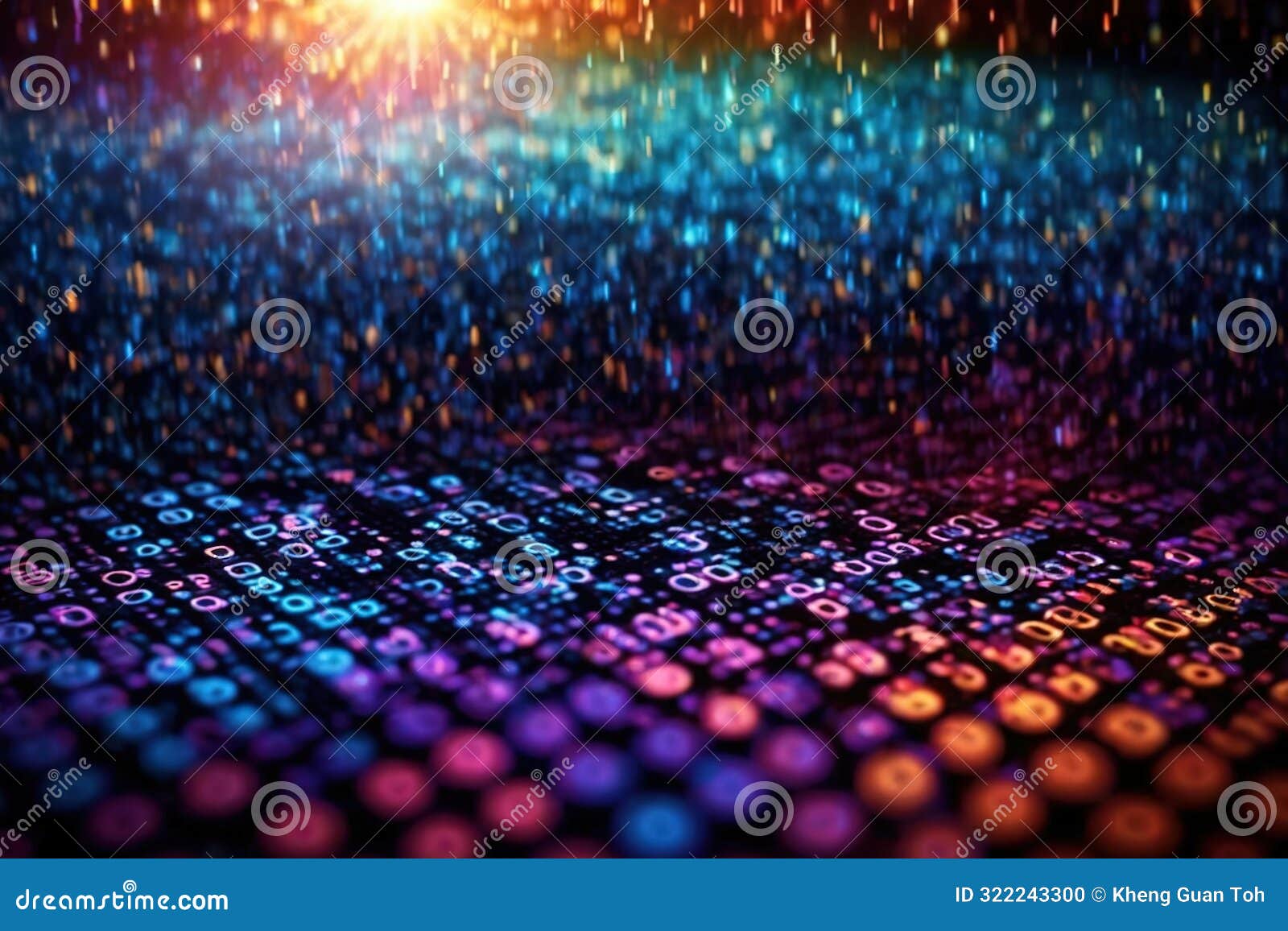 Colorful Technology Binary Matrix Code Abstract Wallpaper Patern ...