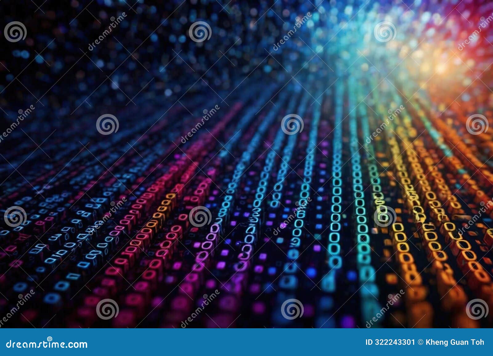 Colorful Technology Binary Matrix Code Abstract Wallpaper Patern ...