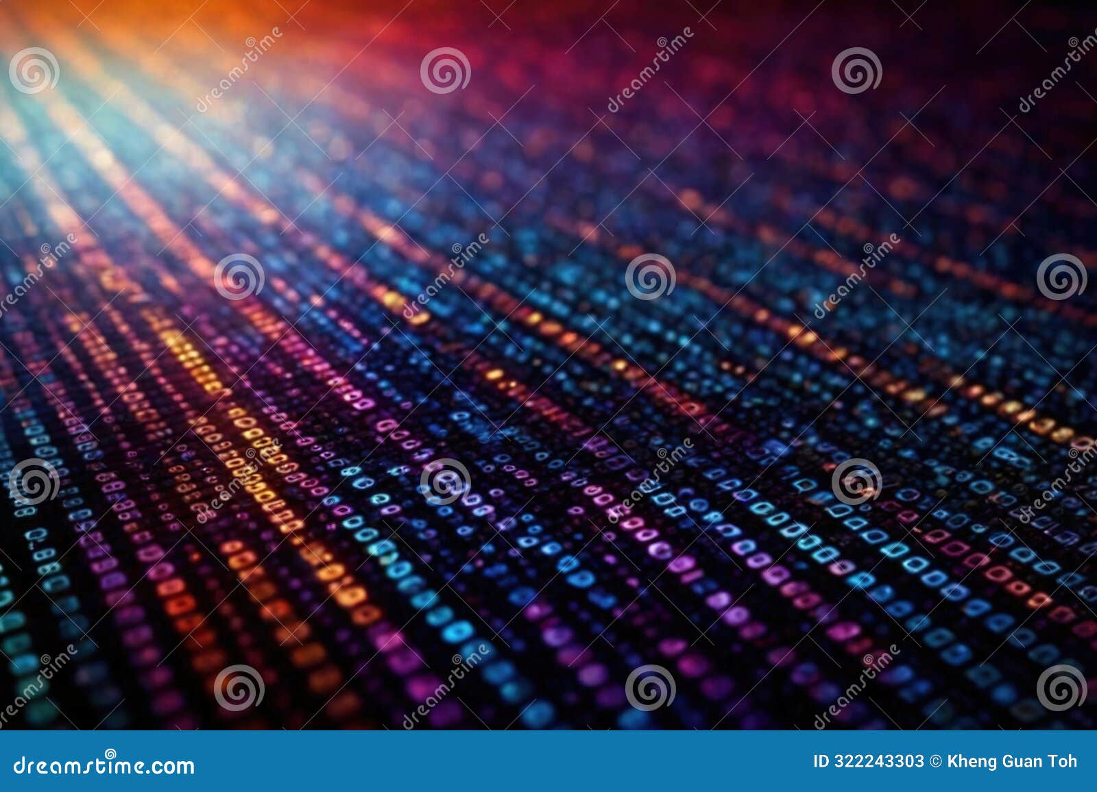 Colorful Technology Binary Matrix Code Abstract Wallpaper Patern ...