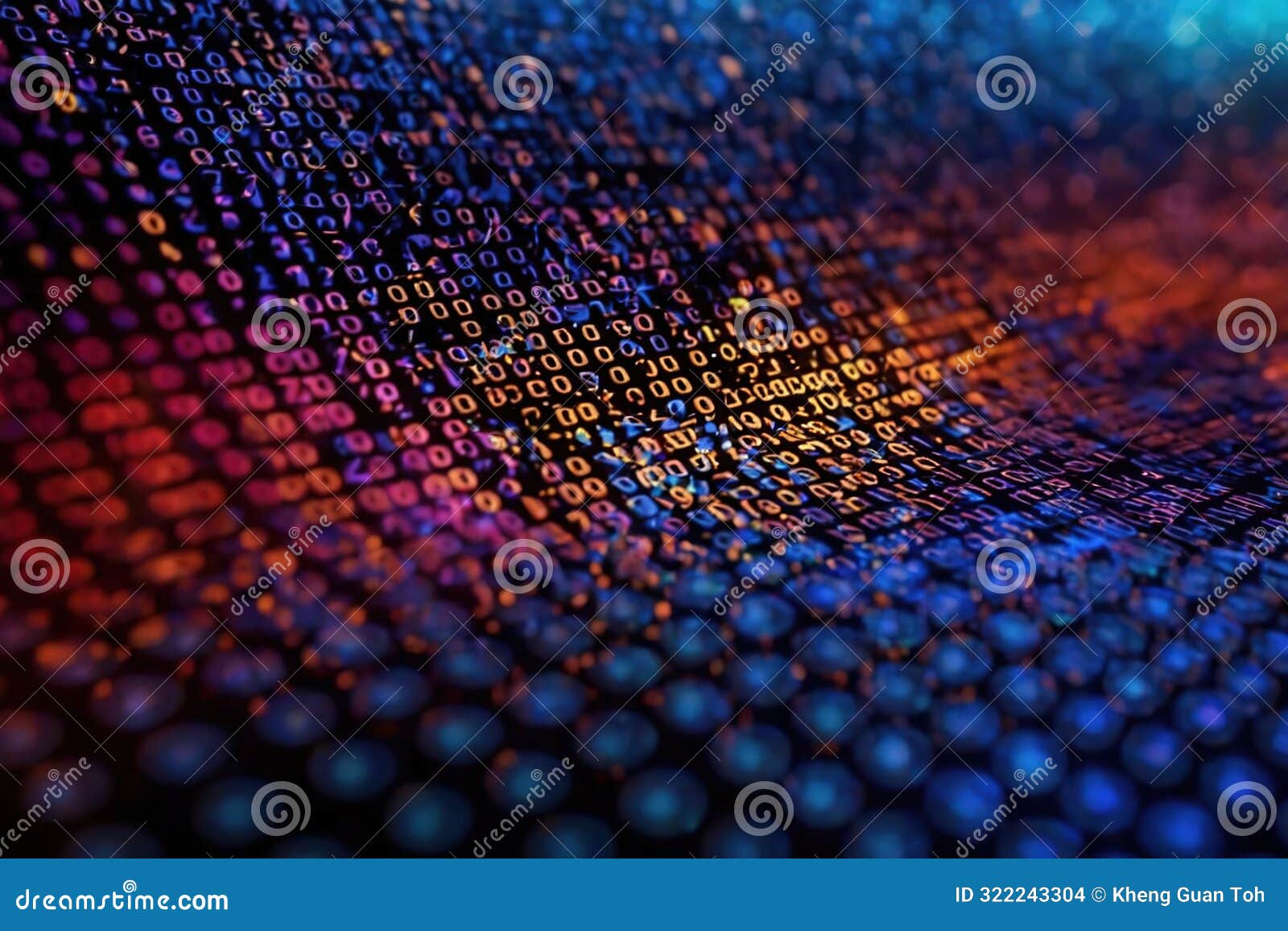 Colorful Technology Binary Matrix Code Abstract Wallpaper Patern ...