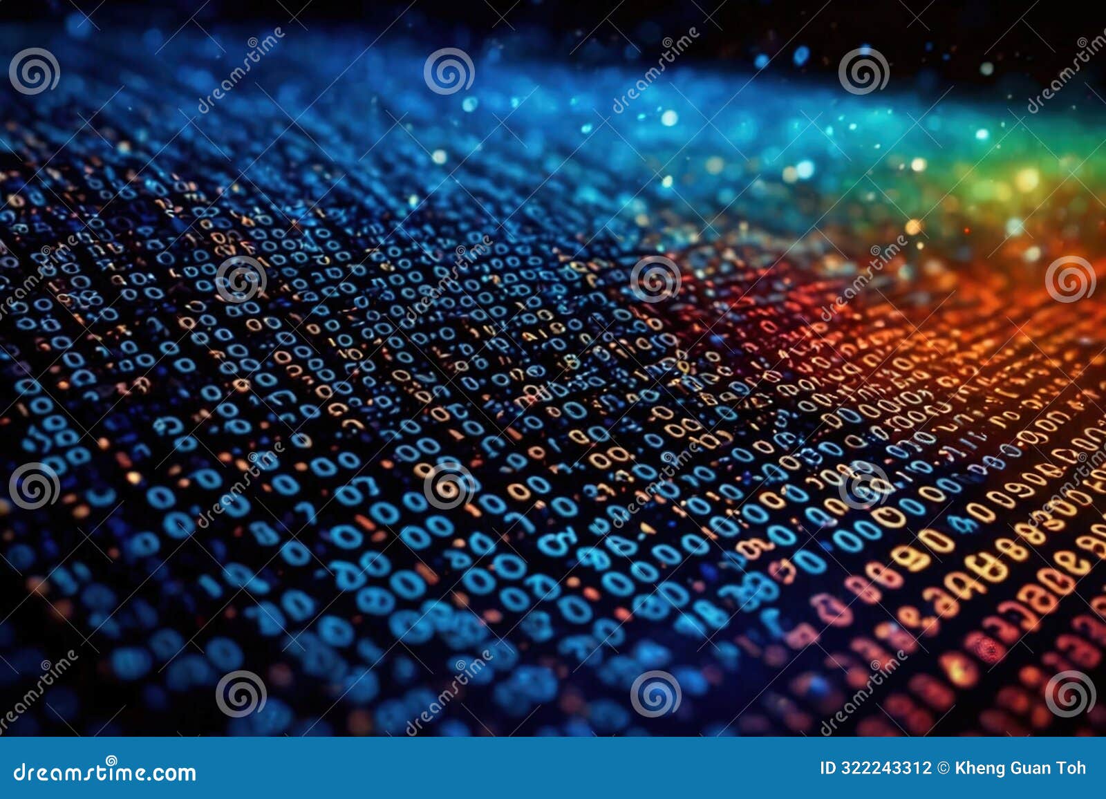 Colorful Technology Binary Matrix Code Abstract Wallpaper Patern ...
