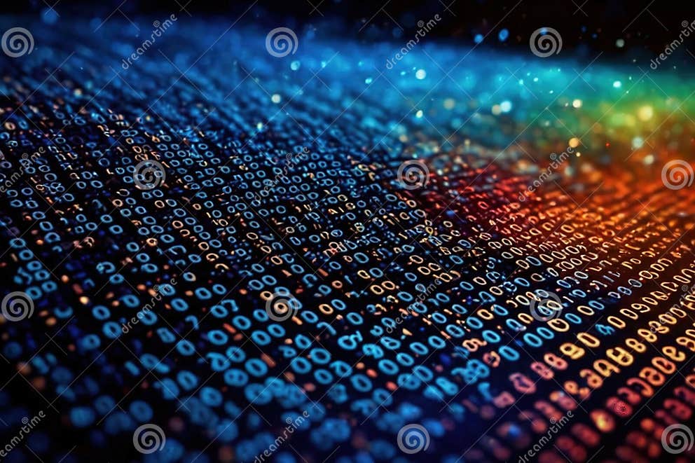 Colorful Technology Binary Matrix Code Abstract Wallpaper Patern ...