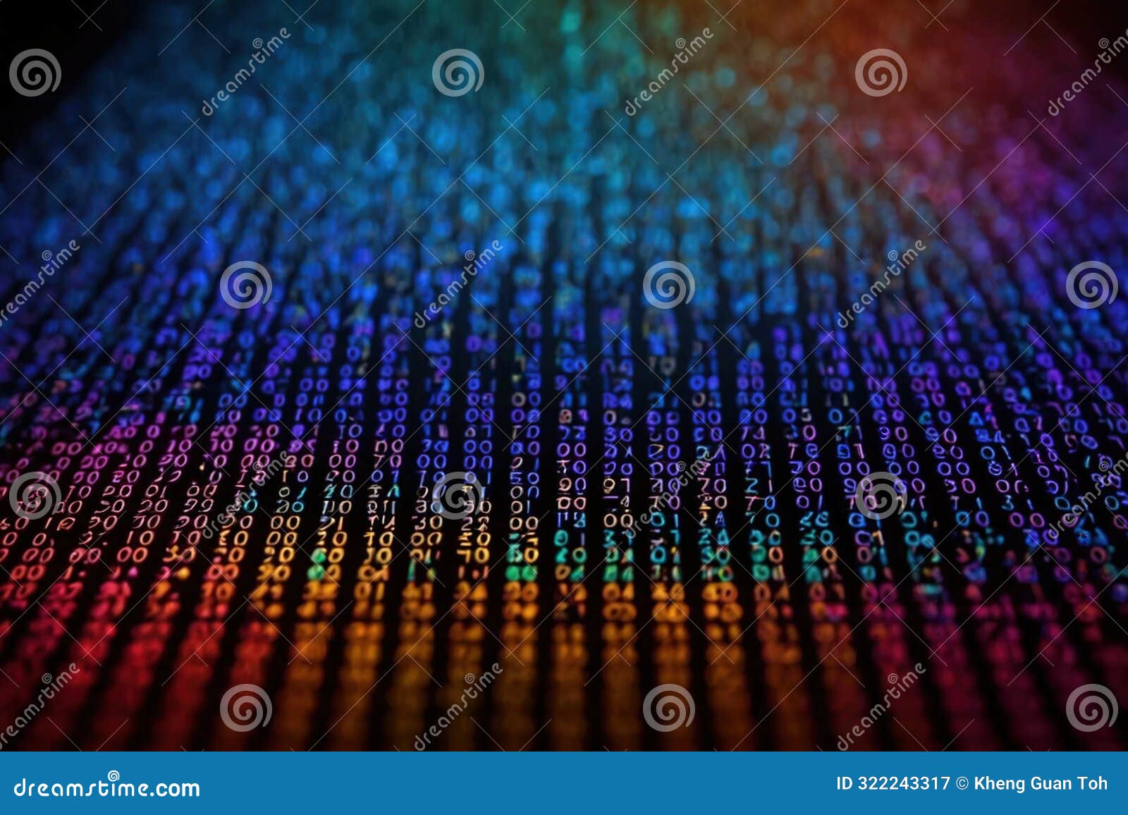 Colorful Technology Binary Matrix Code Abstract Wallpaper Patern ...
