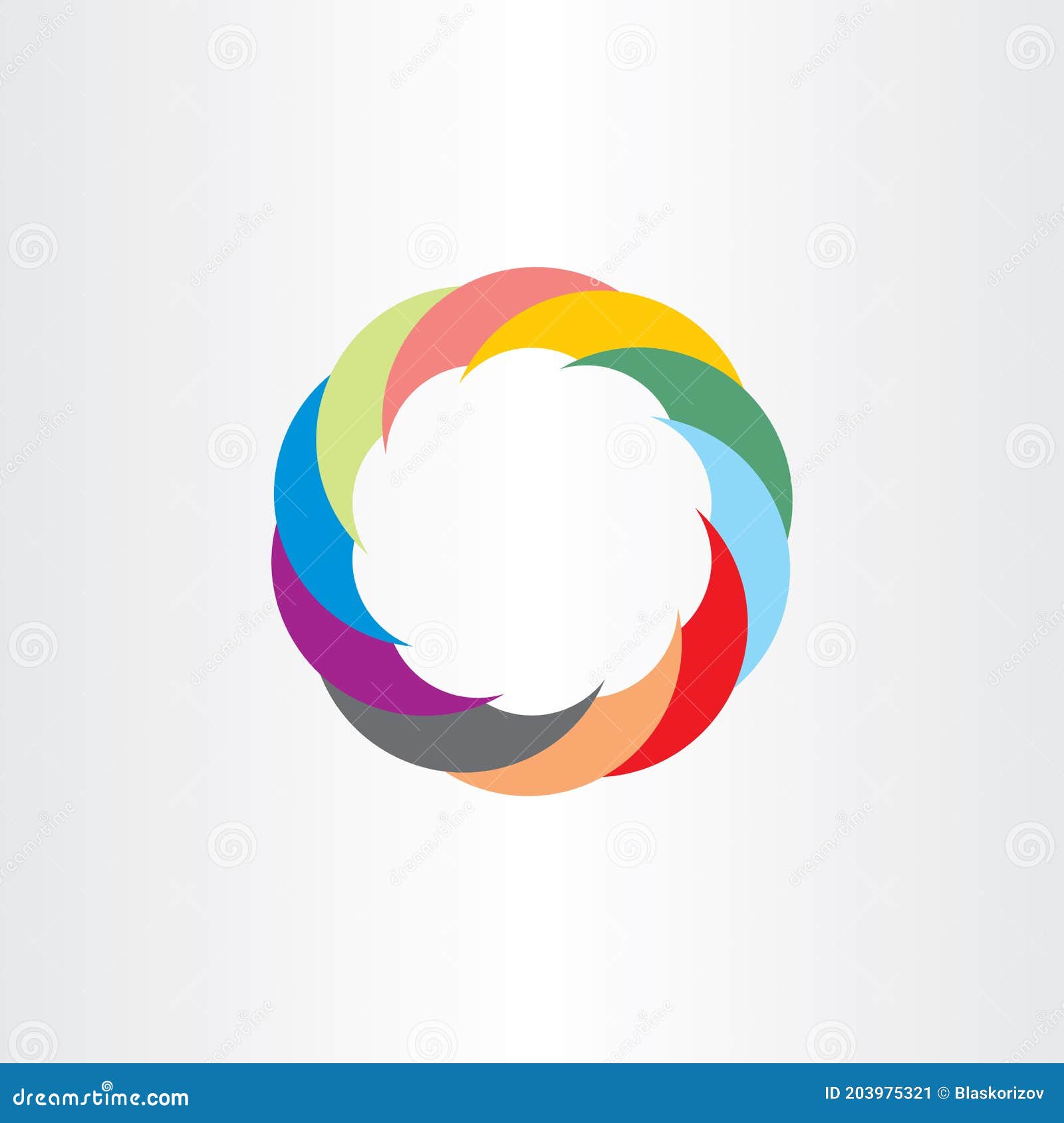 Colorful Technology Circle Sign Vector Symbol Stock Vector ...