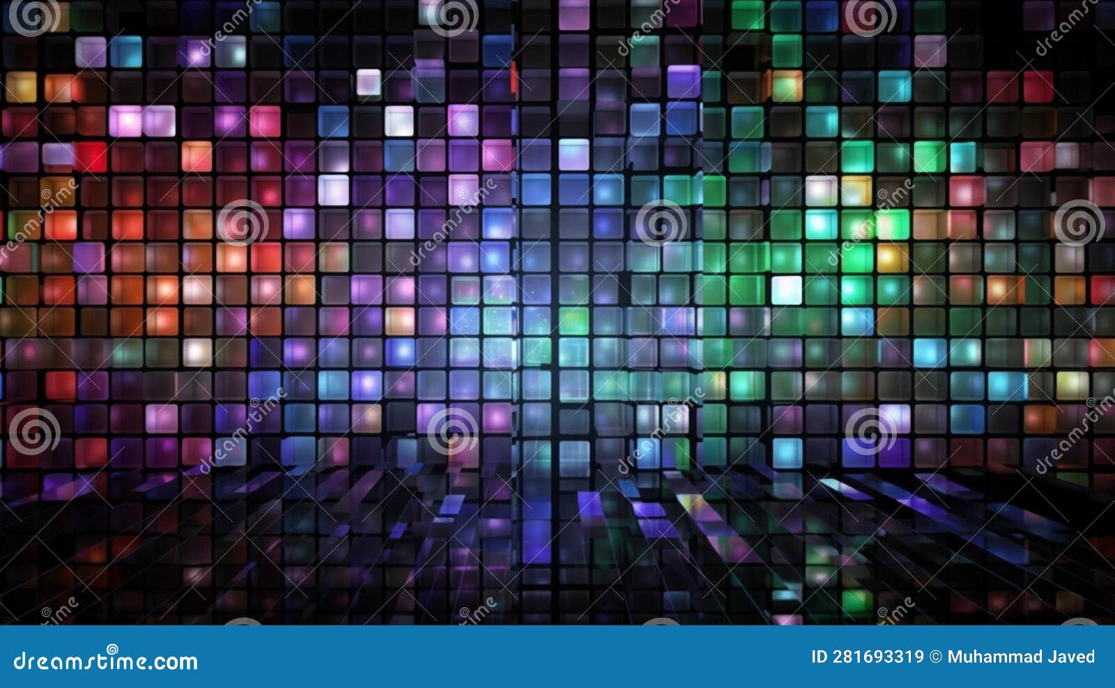 Colorful Technology Communication Grid Stock Illustration ...