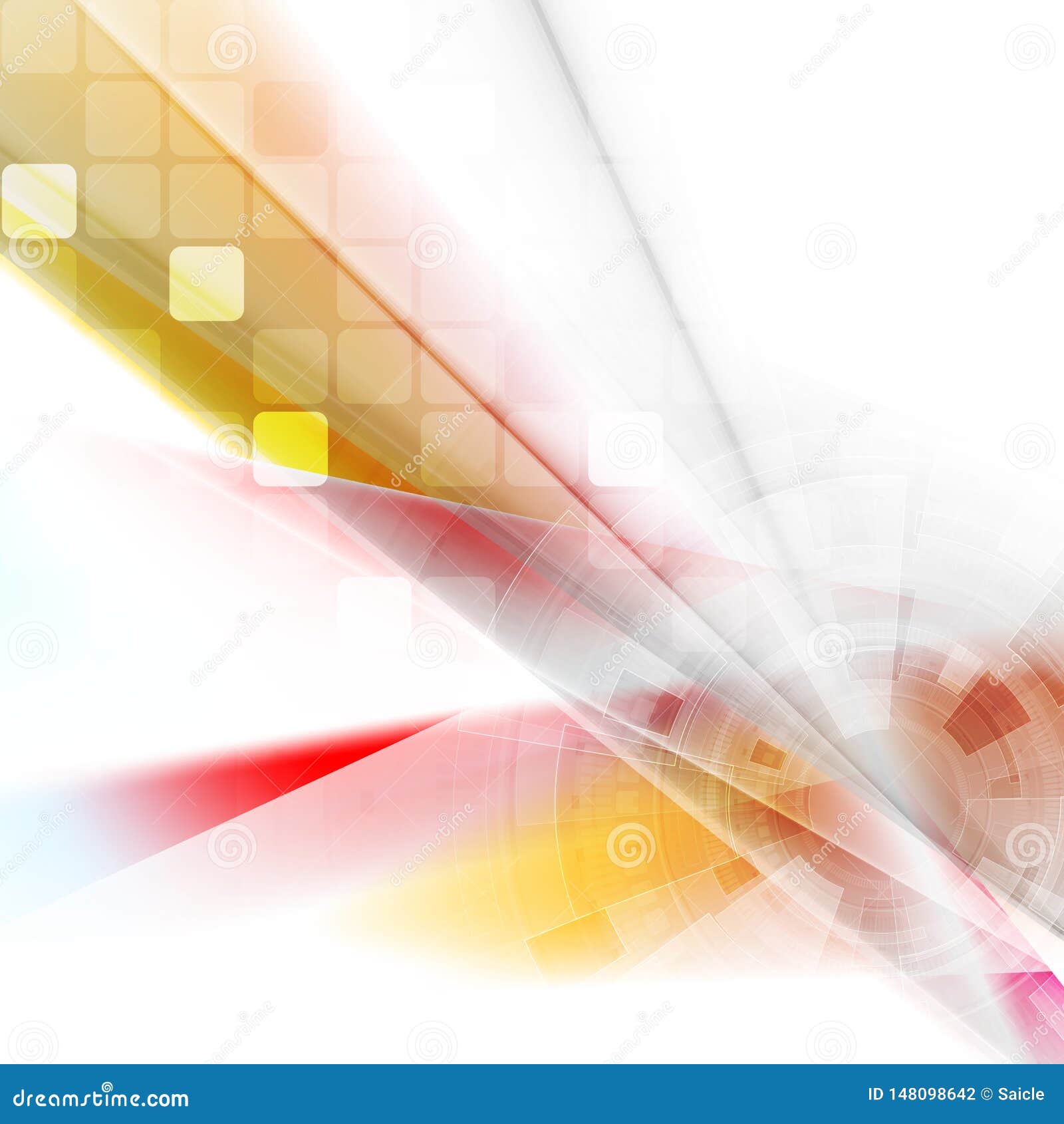 Colorful Technology HUD Gear Abstract Background Stock Vector ...