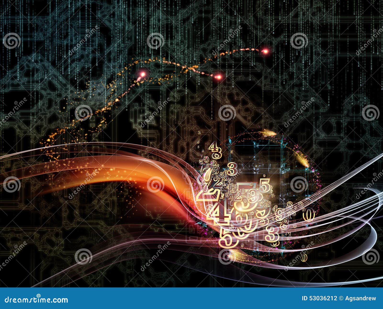 Colorful Technology stock photo. Image of light, logic - 53036212