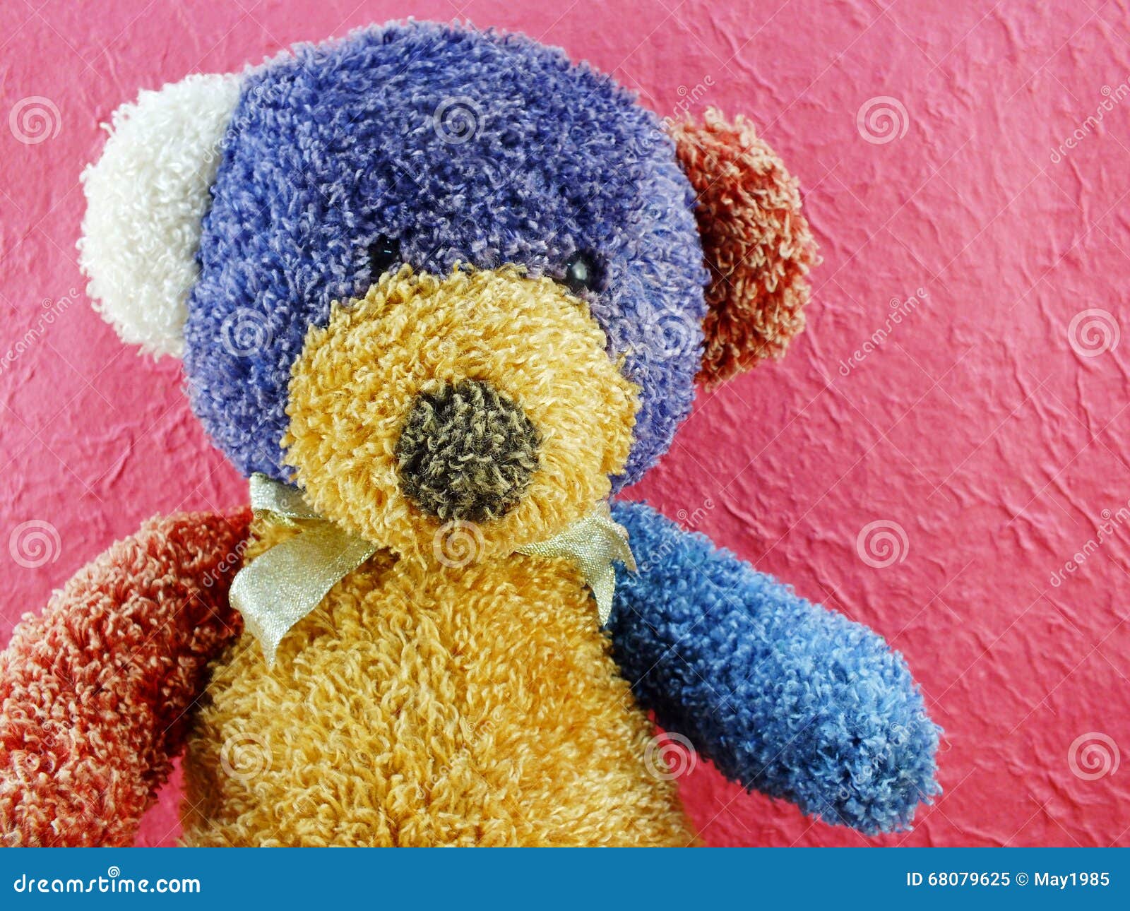 Colorful teddy bear stock image. Image of pets, fluffy - 68079625