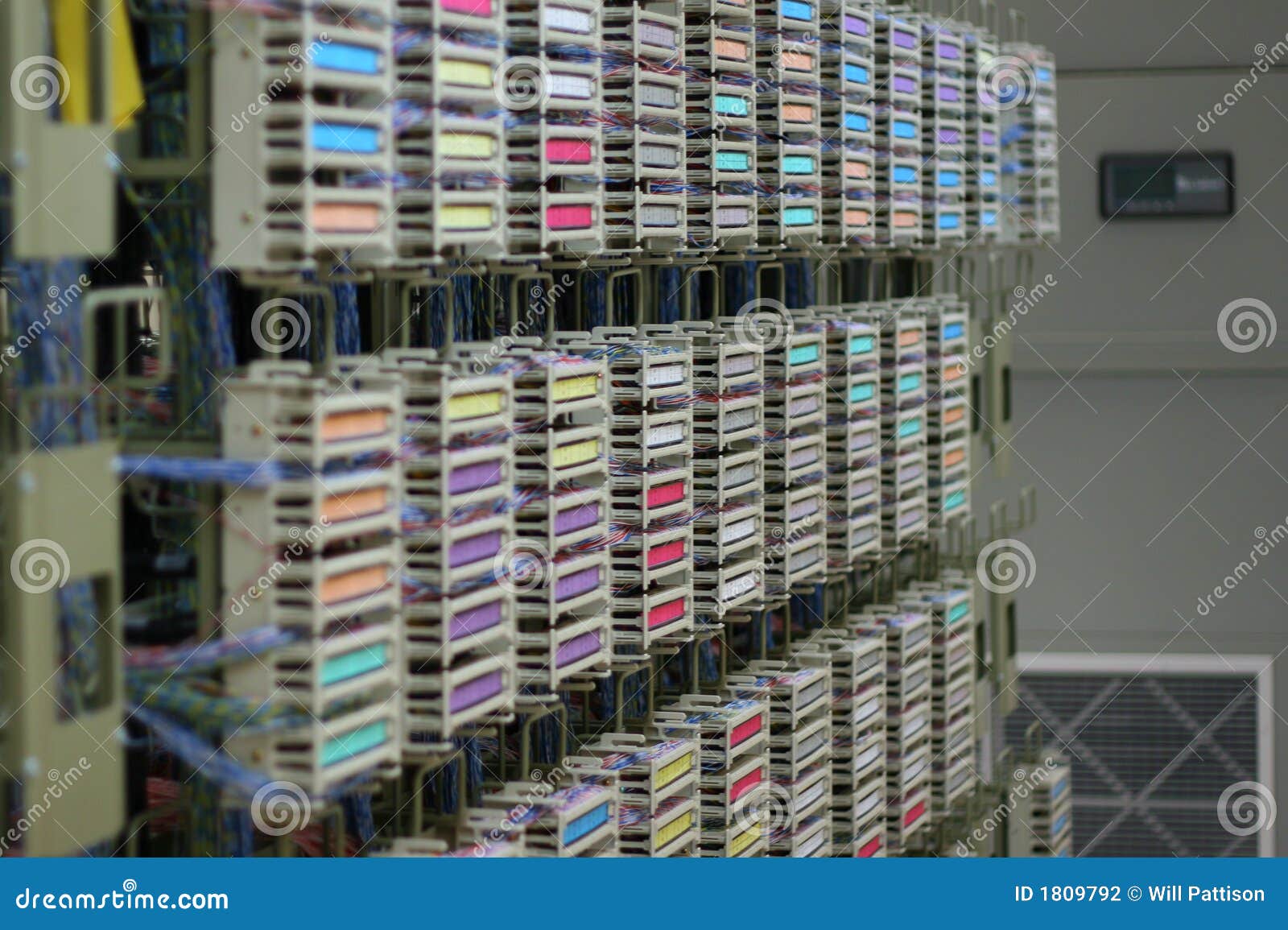 Colorful telecom switch stock photo. Image of tech, wire - 1809792