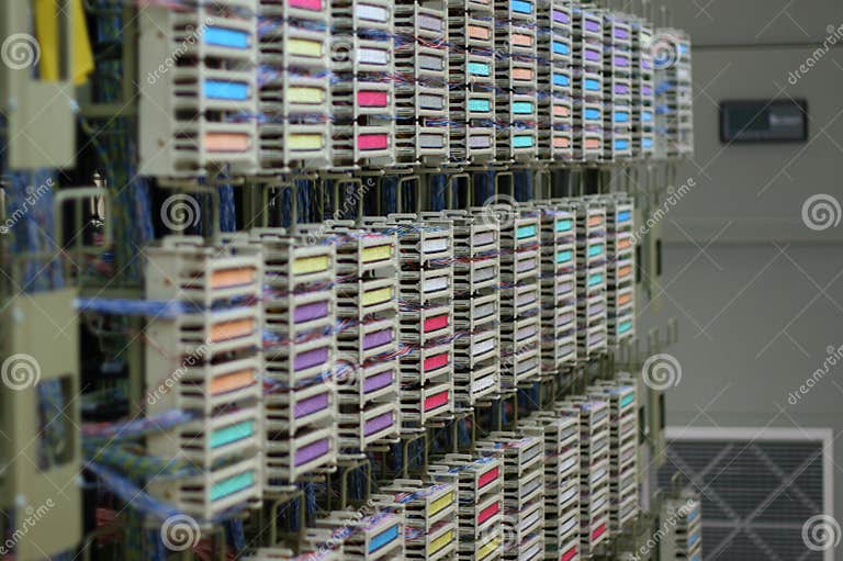 Colorful telecom switch stock photo. Image of tech, wire - 1809792