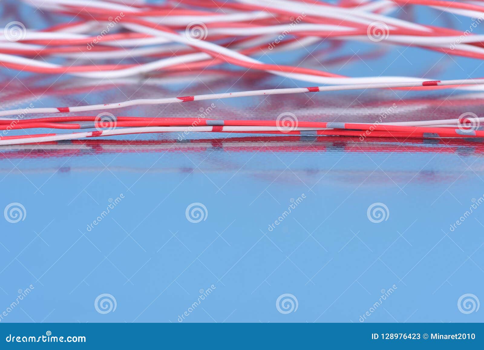 Colorful Telecommunication Cables on Metallic Surface Stock Image ...