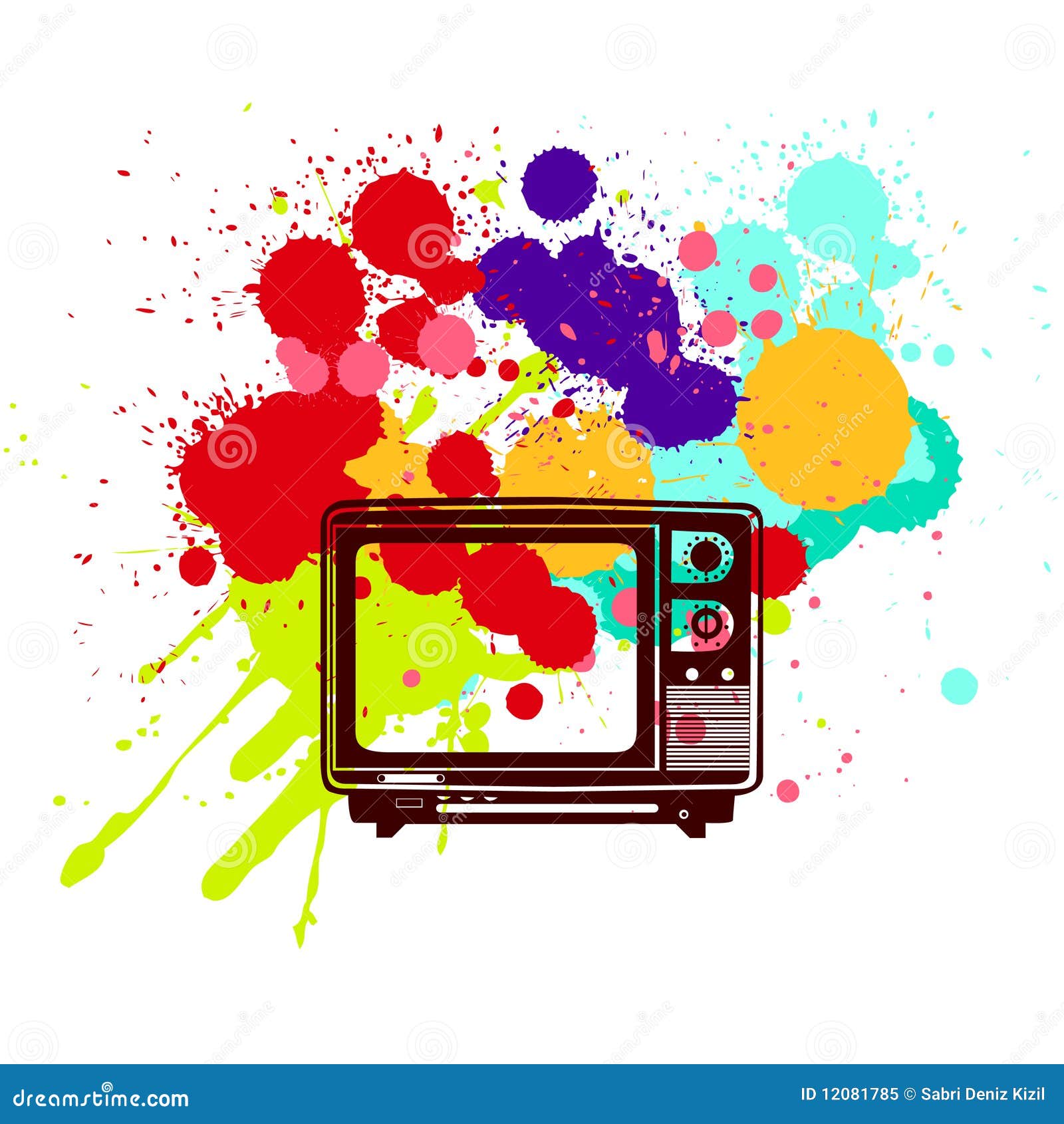 Colorful Television Tower Cartoon Vector | CartoonDealer.com #175298303