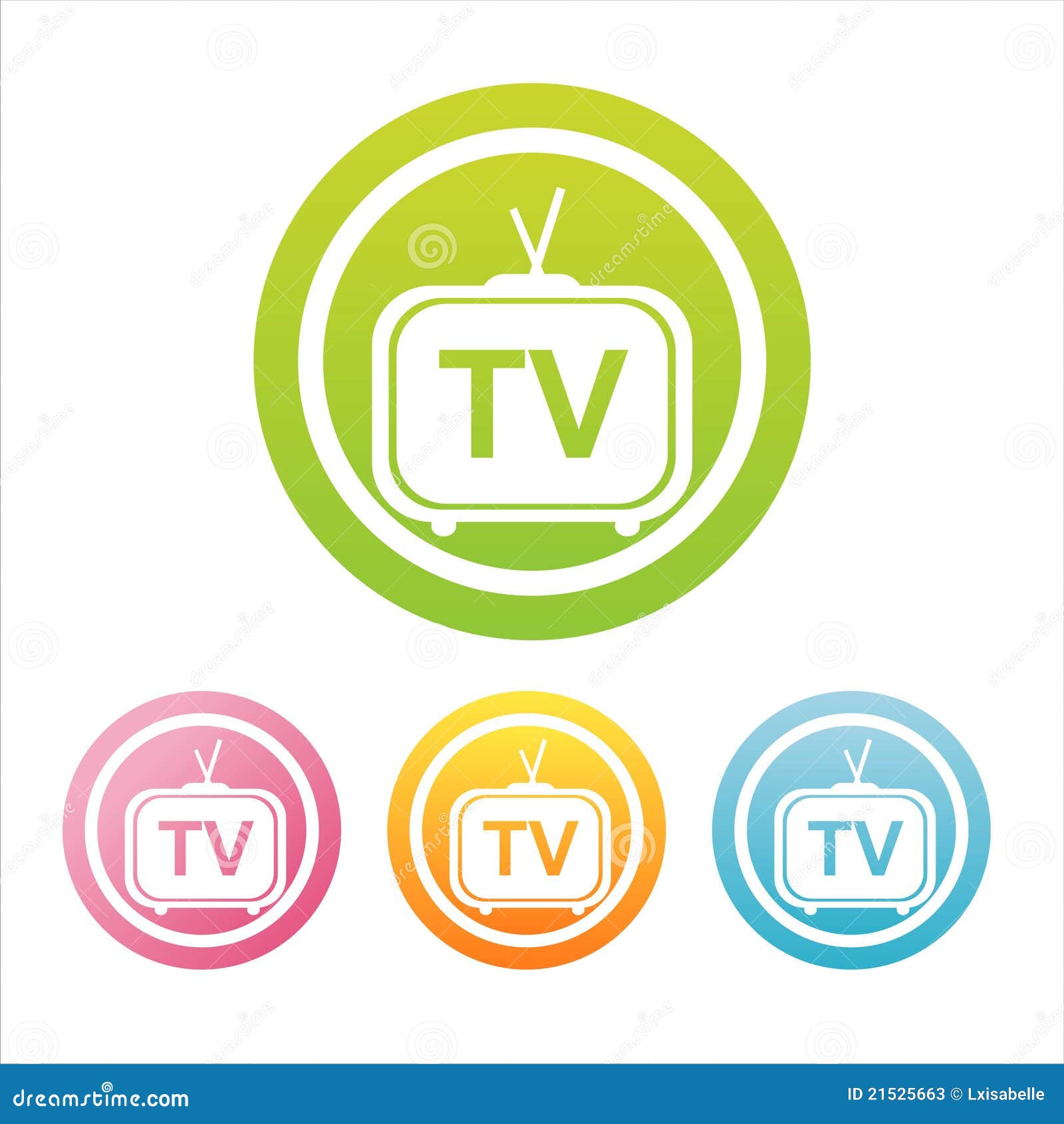 Colorful televisions signs stock vector. Illustration of electronics ...