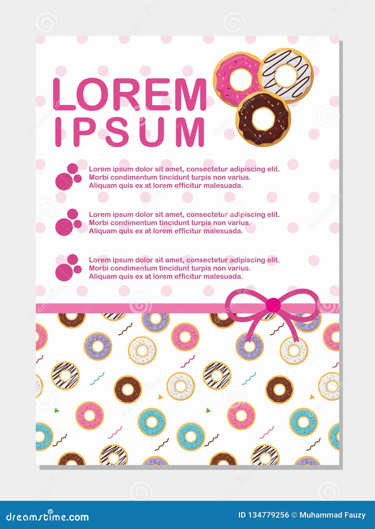 Colorful Template Design for Donuts Menu/Poster Stock Vector ...
