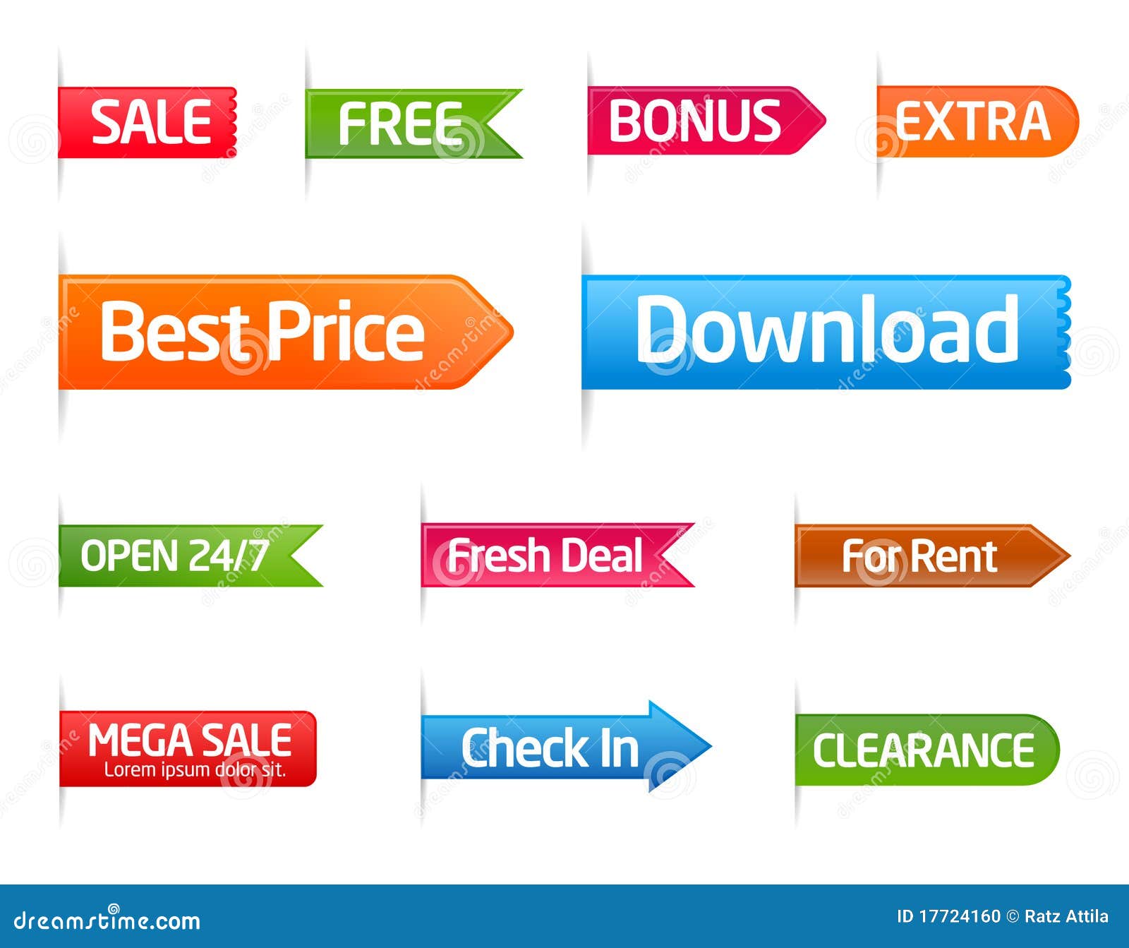 Colorful Template Labels and Stickers Stock Vector - Illustration of ...