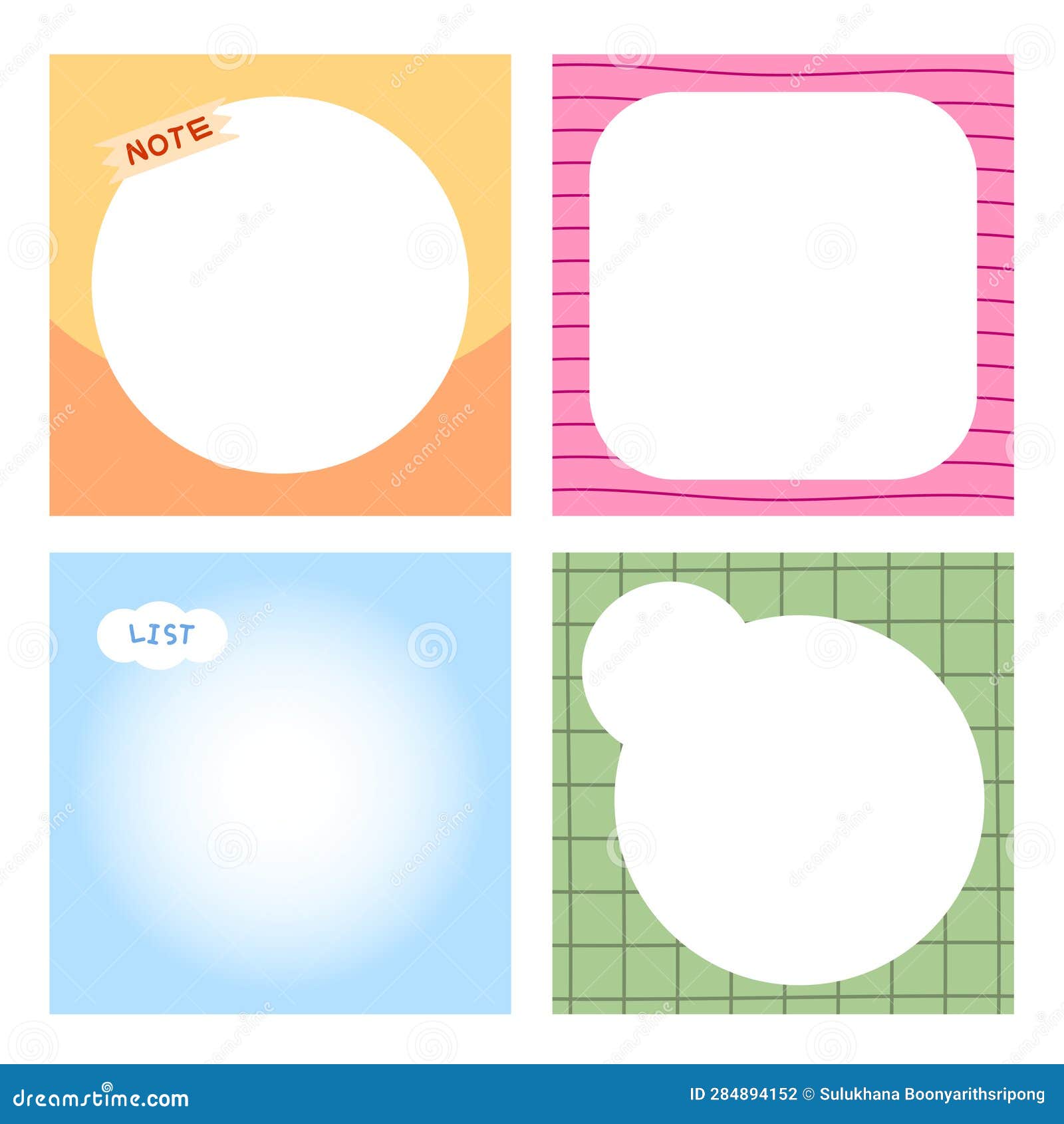 Colorful Template for Memo, Post, Print, Banner, Background Stock ...