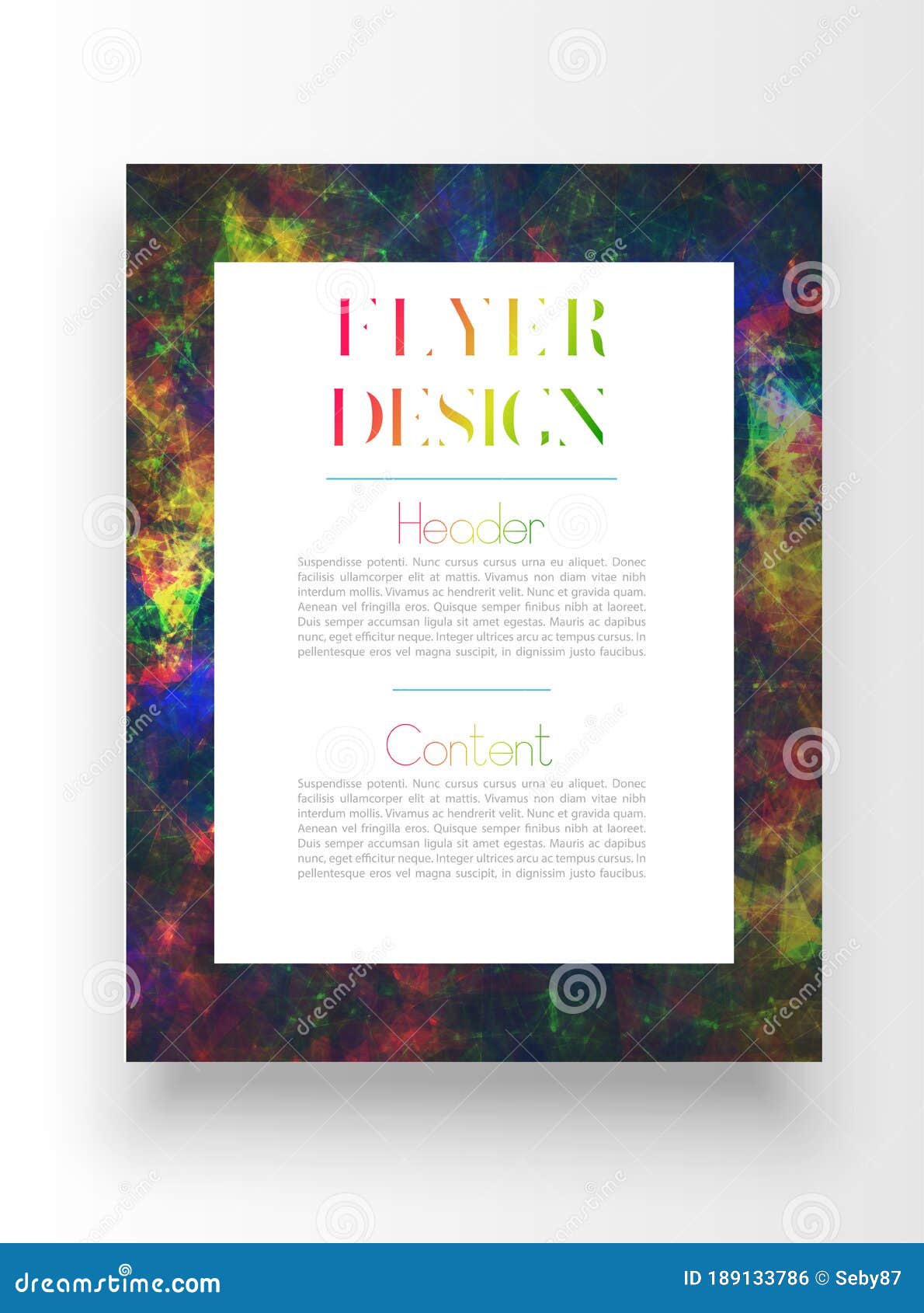 Colorful Template/poster Design, Vector Stock Vector - Illustration of ...