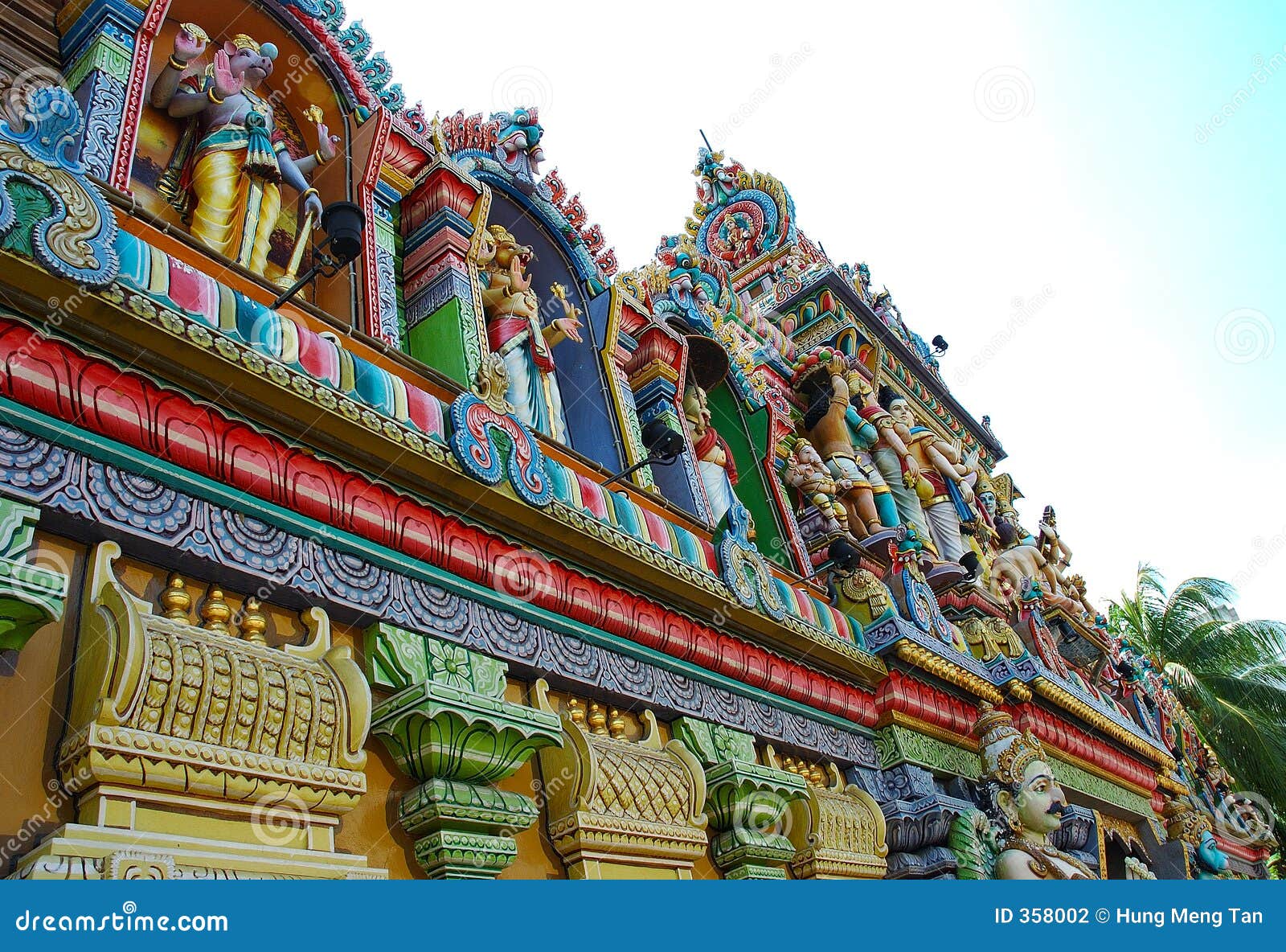 Colorful Temple stock photo. Image of indian, wallpaper - 358002