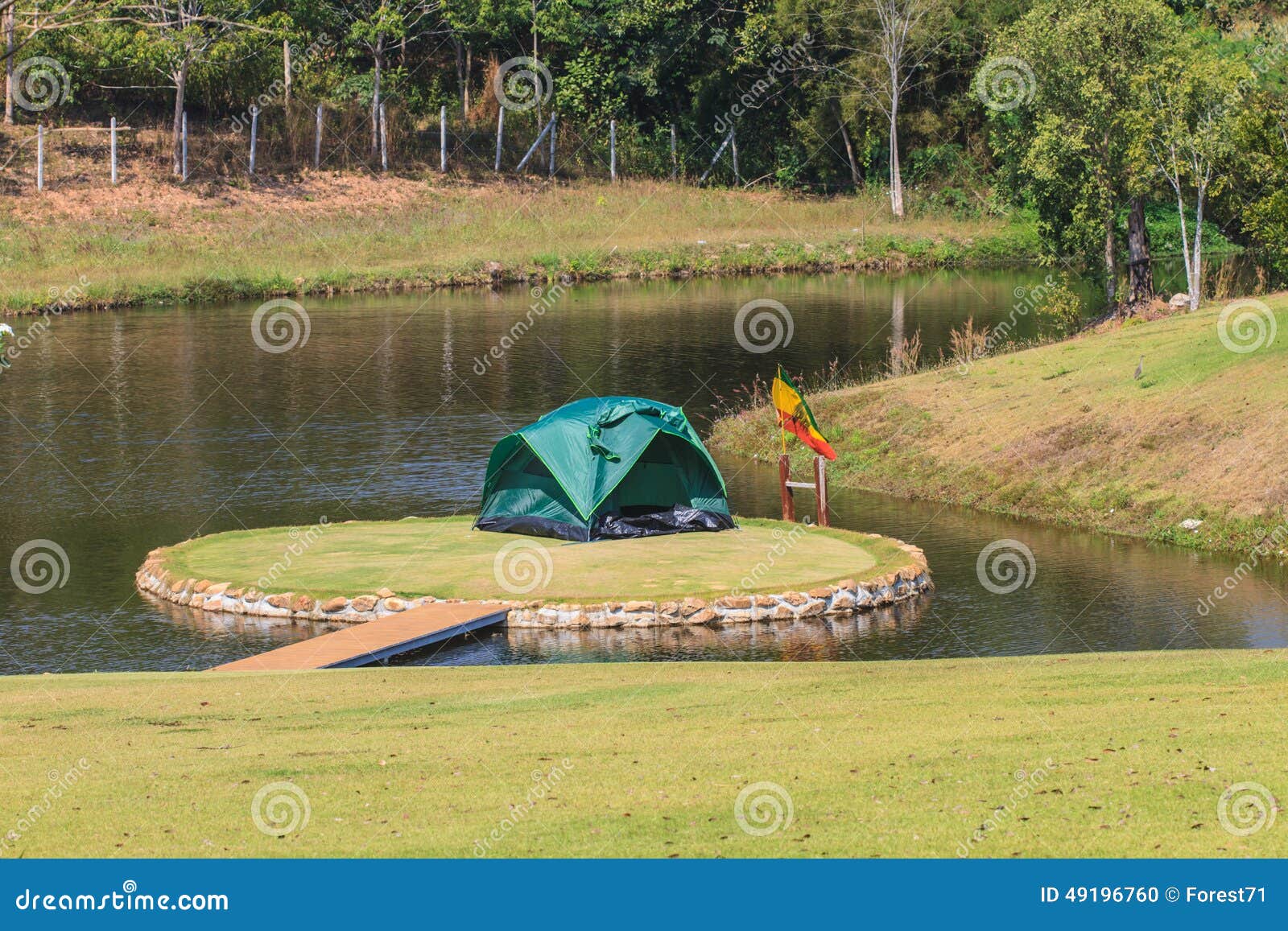 Colorful Tent on the Camping Ground Stock Photo - Image of adventure ...