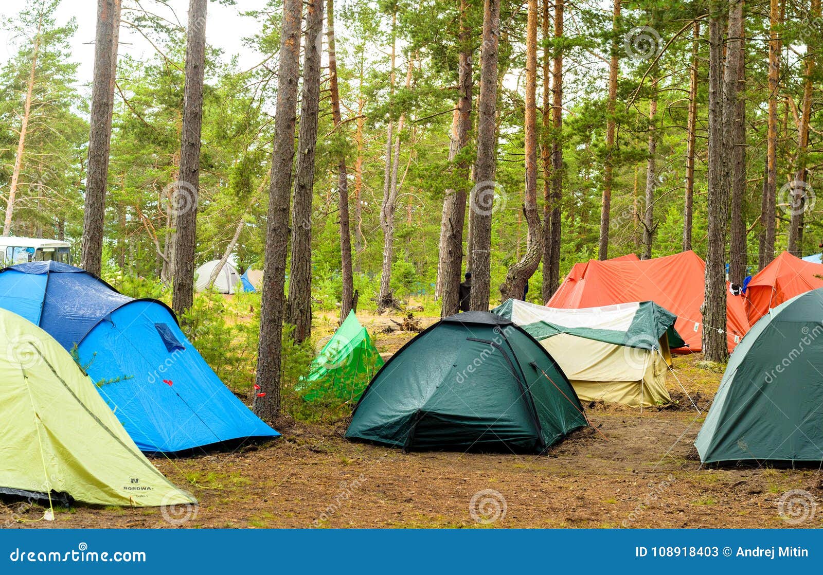 The colorful tents stock image. Image of nature, summer - 108918403