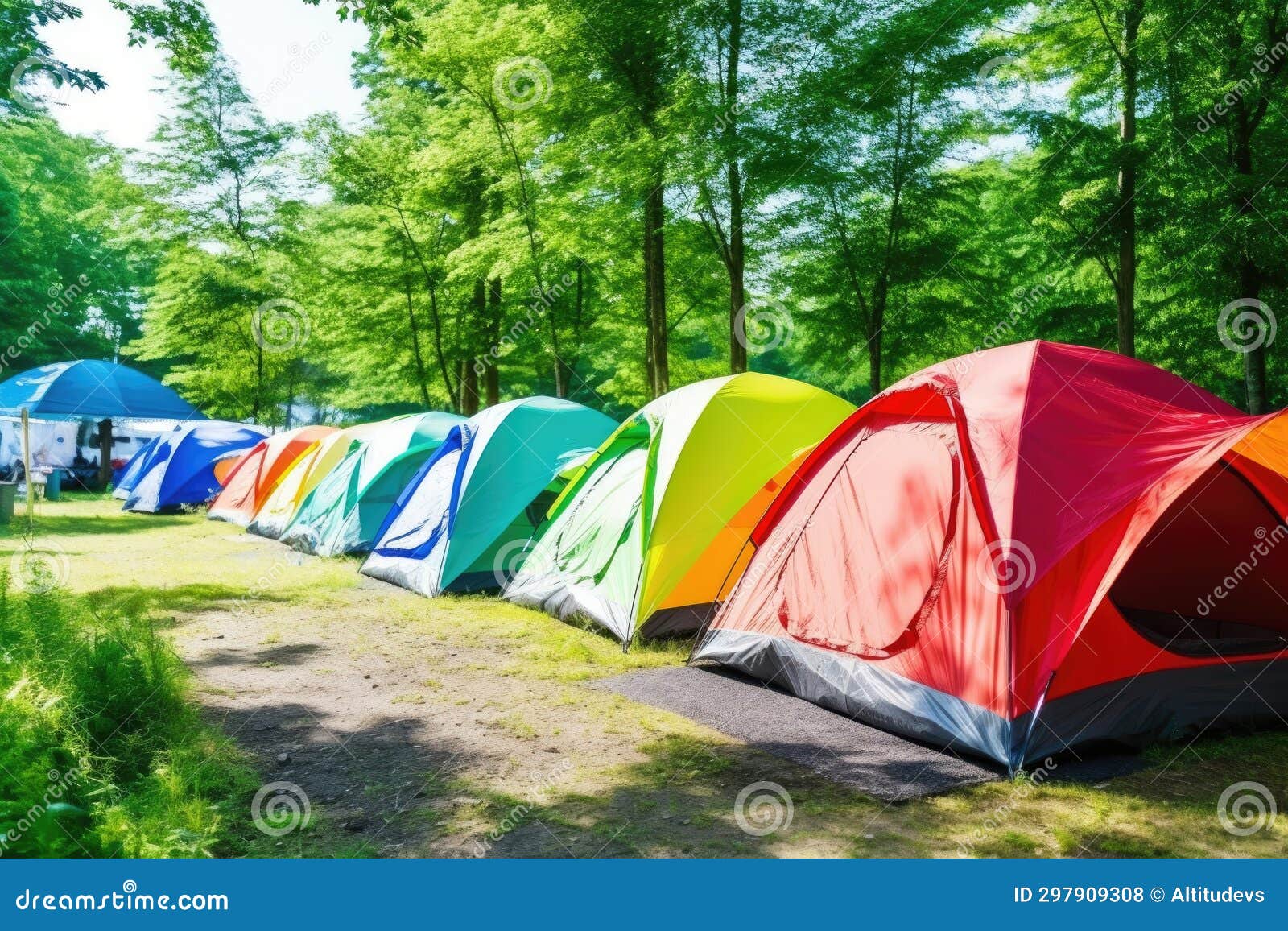 The Colorful Tents Pitched On Jayanti River Bed Of West Benga.l Royalty ...