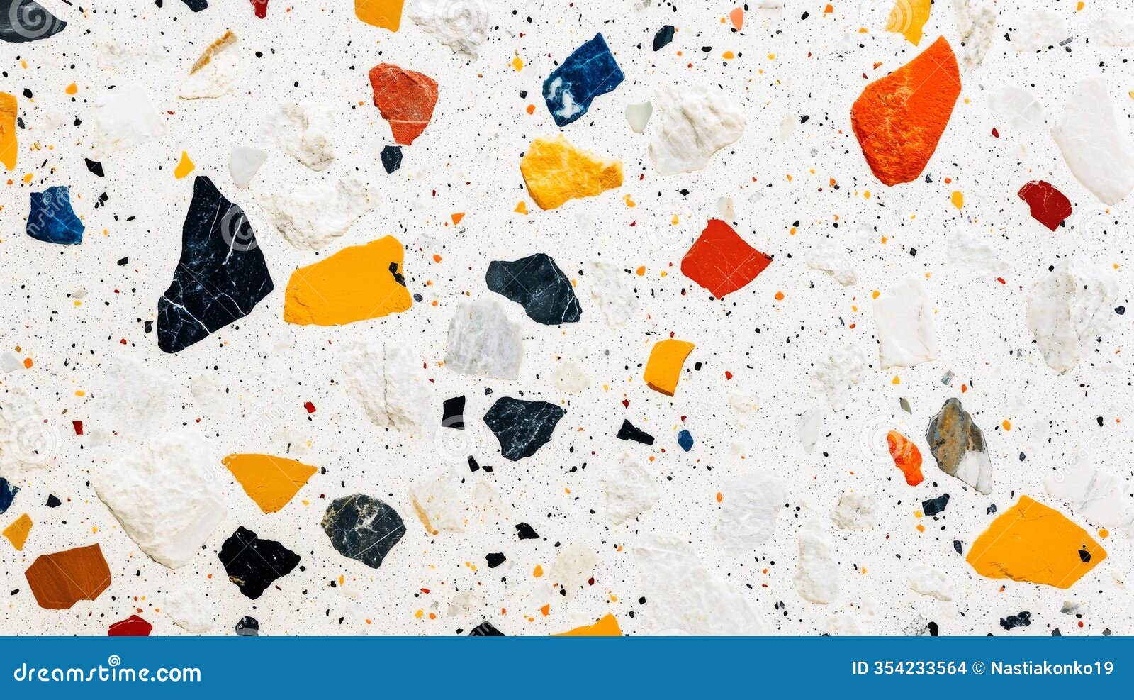 Colorful Terrazzo Pattern with Abstract Marble Chips on Light ...