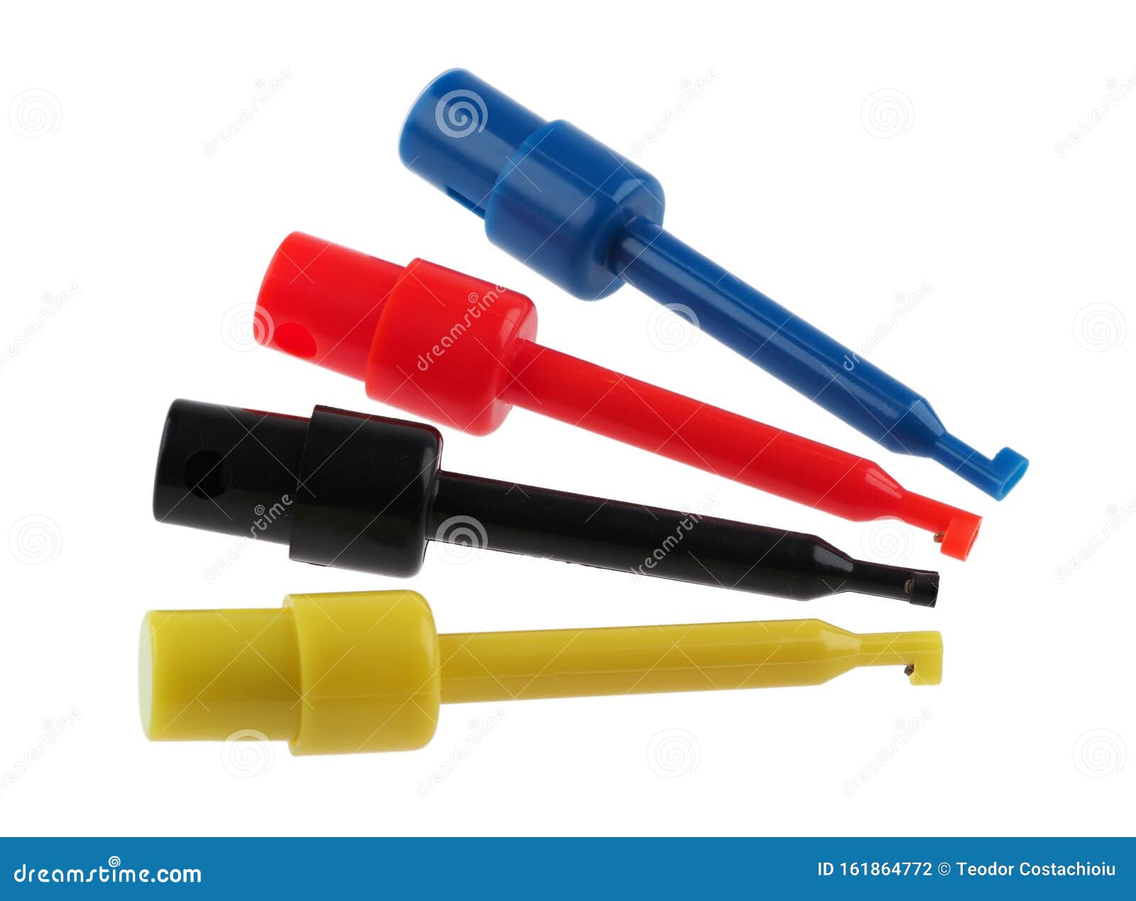 Colorful Test Clips Used in Electronics Stock Photo - Image of ...
