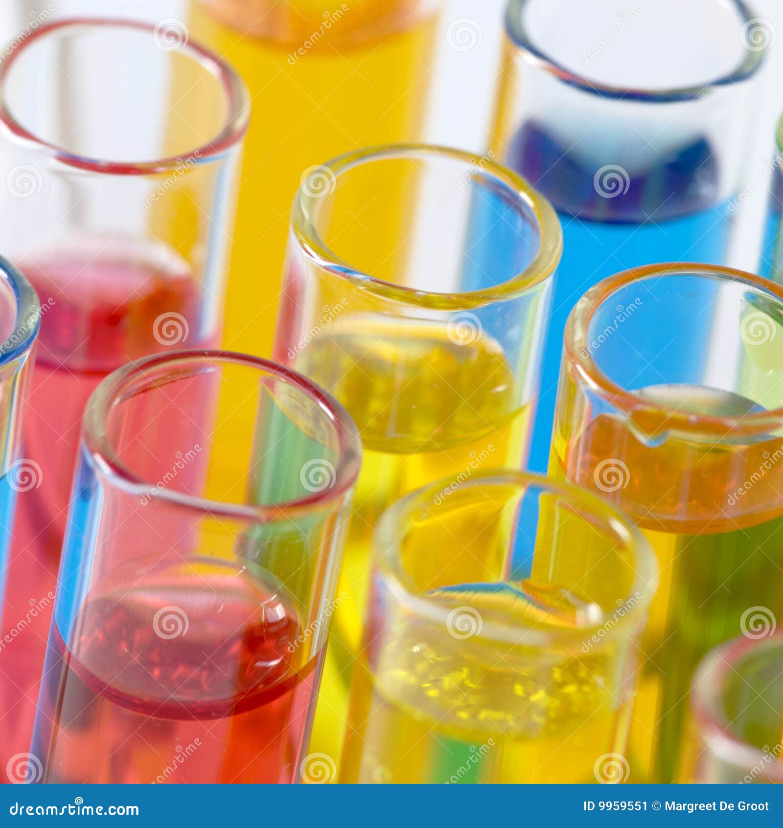 Colorful Test Tubes Close-up Stock Image - Image of scientific ...