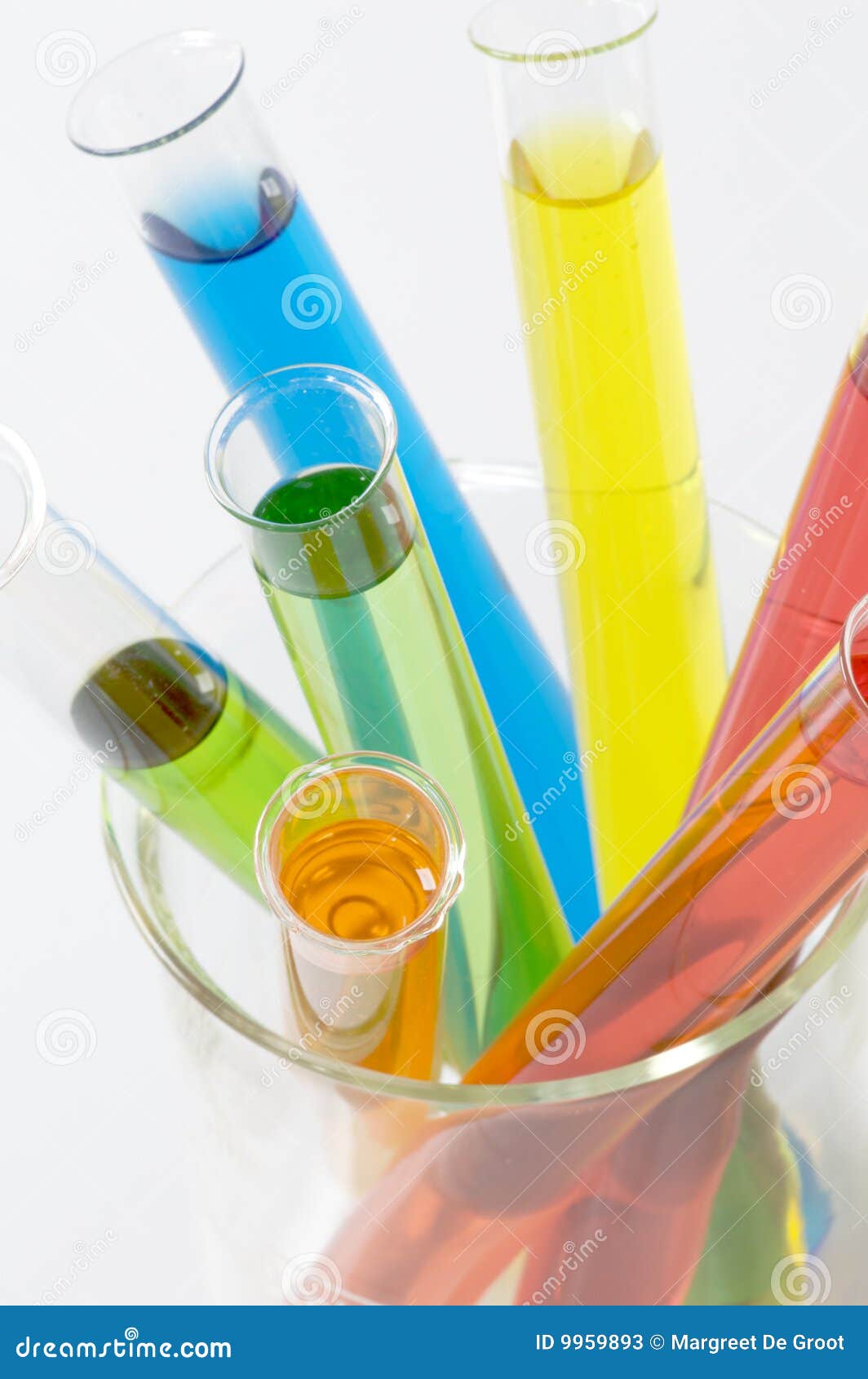 Colorful Test Tubes Close-up Stock Photos - Image: 9959893