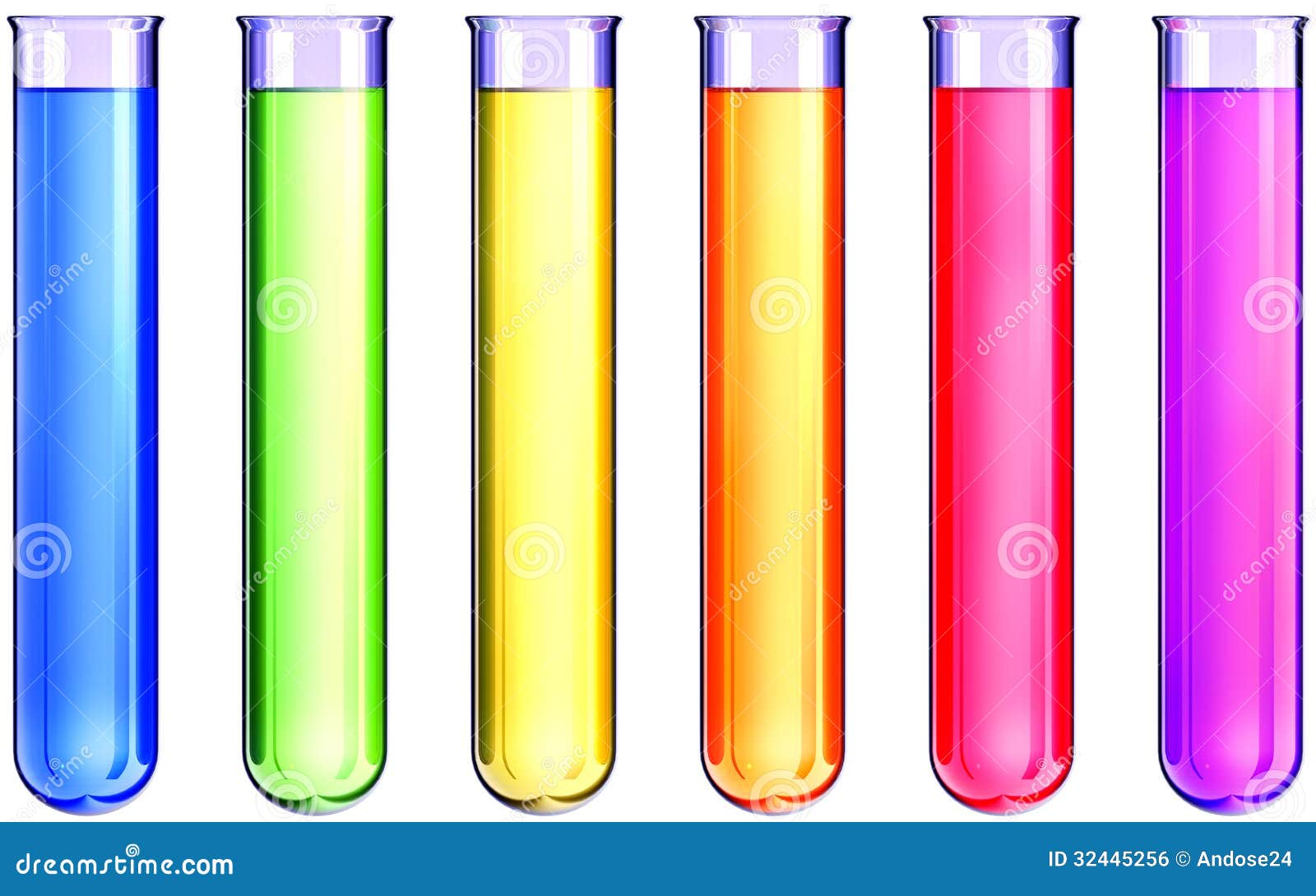 Colorful test tubes stock illustration. Illustration of liquid - 32445256