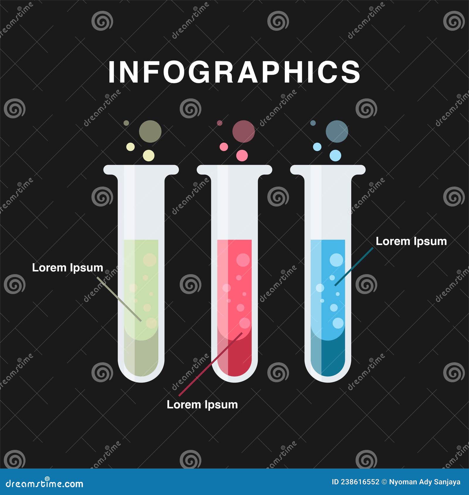 Colorful Test Tubes Infographic Stock Vector - Illustration of business ...