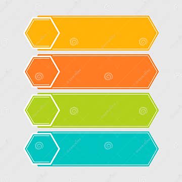 Geometric Text Box Steps Set for Infographic Element PNG Illustration ...