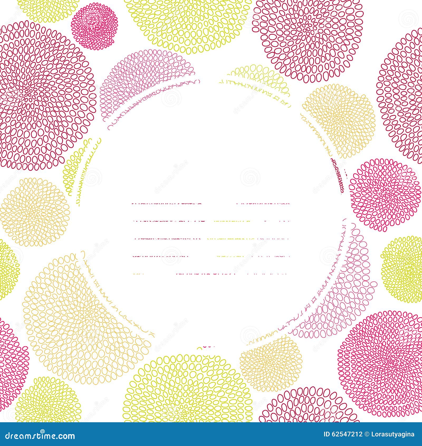 Colorful Text Frame. Seamless Texture with Circles Stock Vector ...