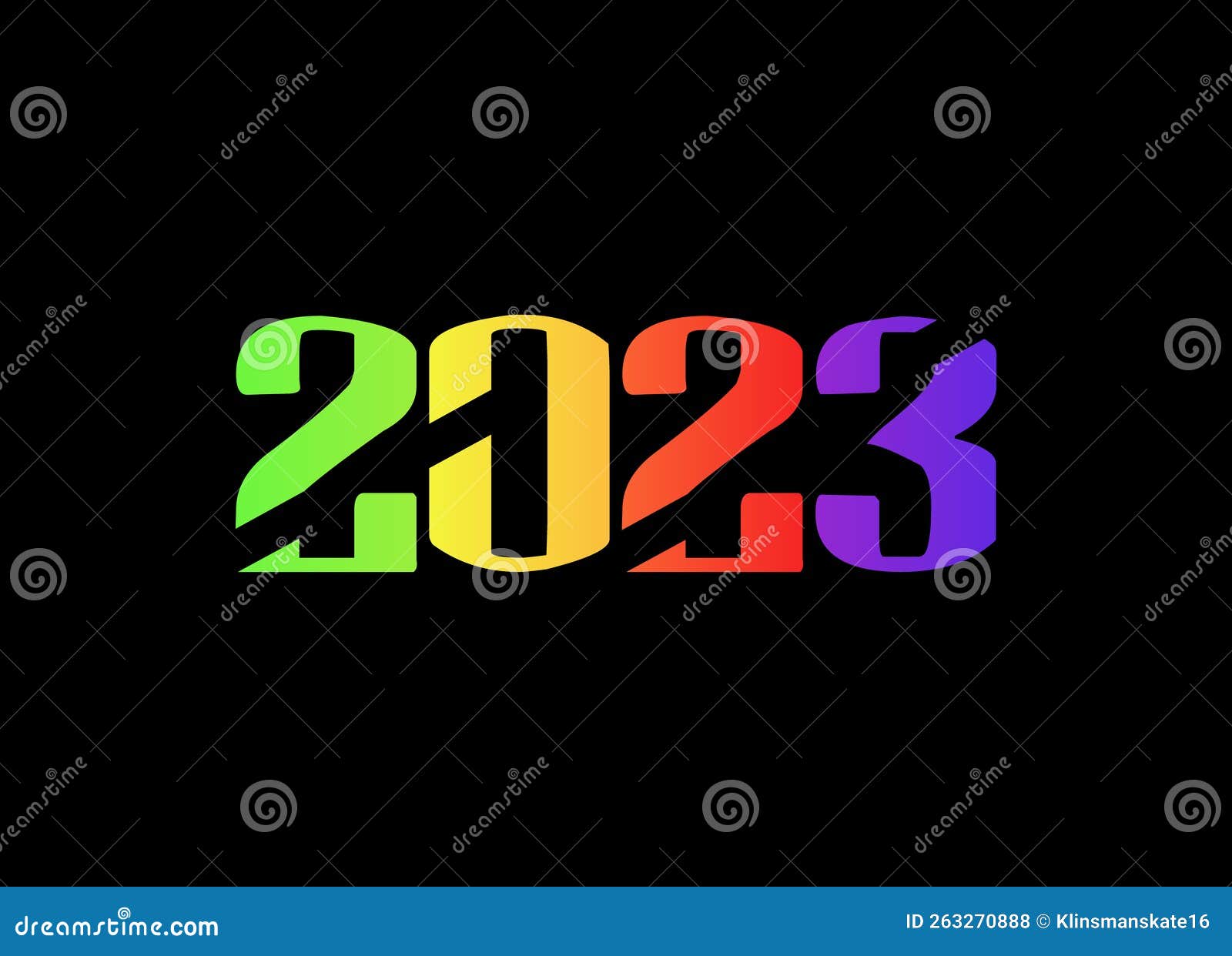 Colorful 2023 Text Number Logo Design Vector Stock Vector ...
