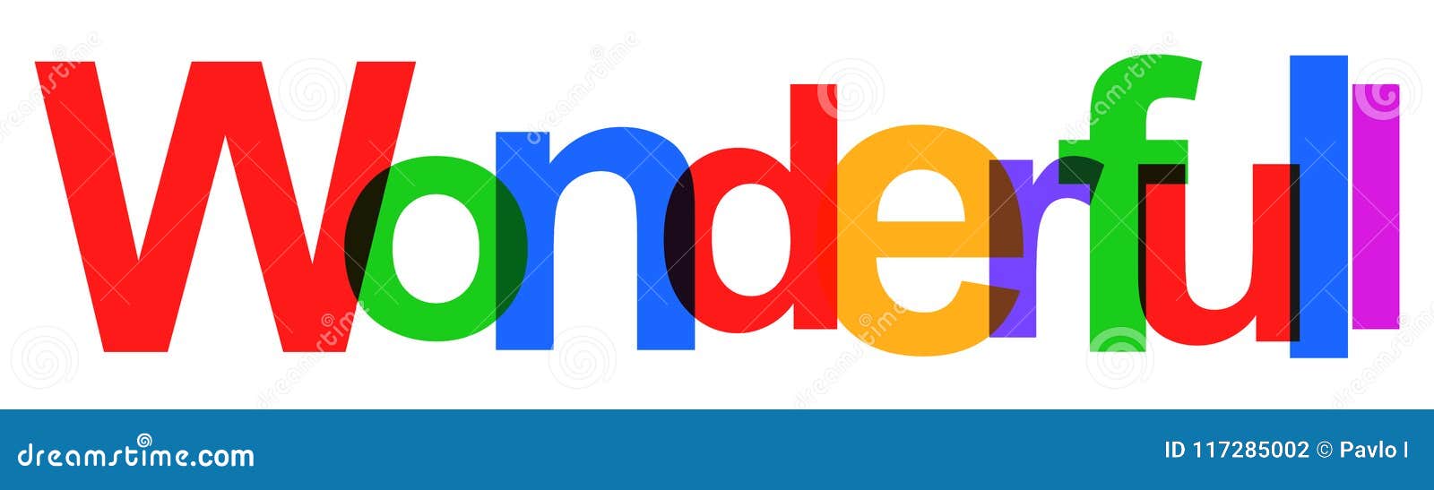 Colorful Text Wonderfull - Vector Stock Vector - Illustration of ...