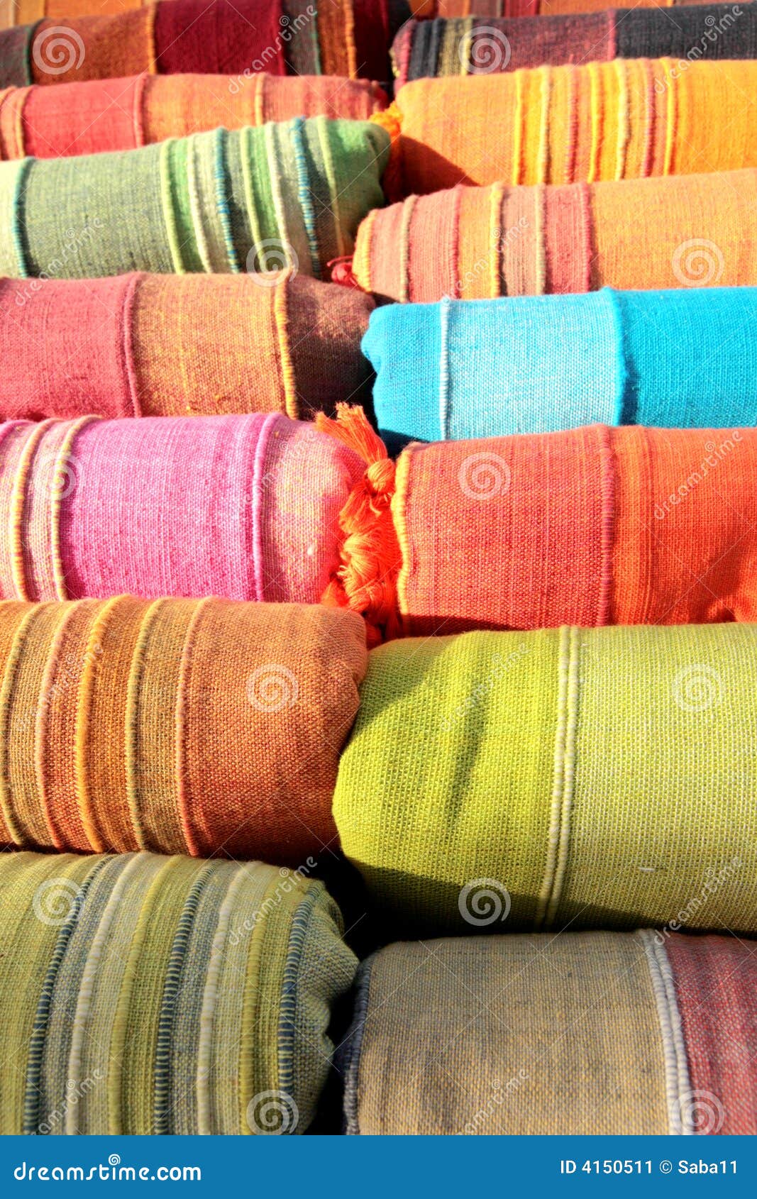 Colorful textile fabrics stock image. Image of roll, fabric - 4150511