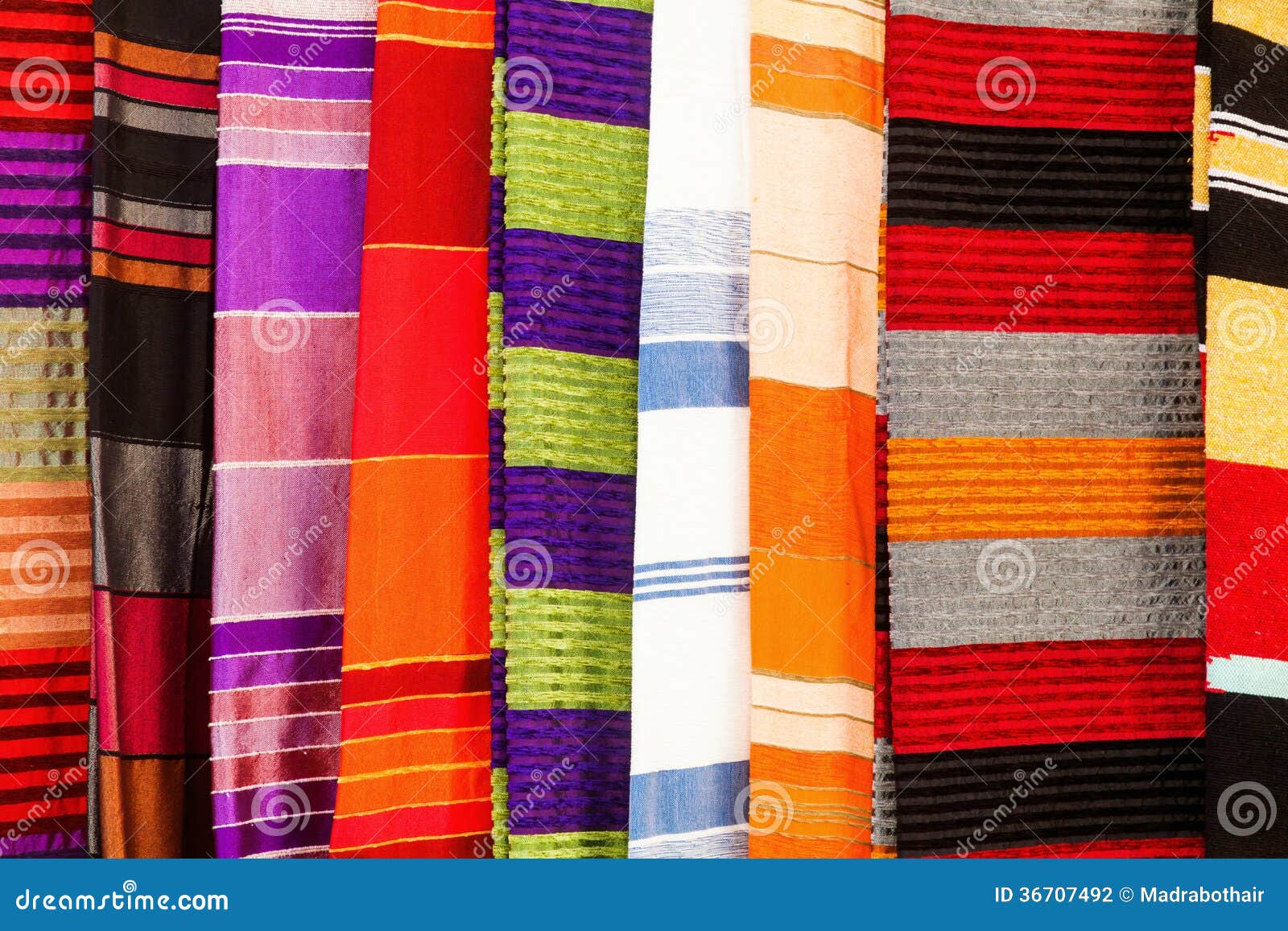 Colorful Textiles from Morocco Stock Photo - Image of souk, textile ...