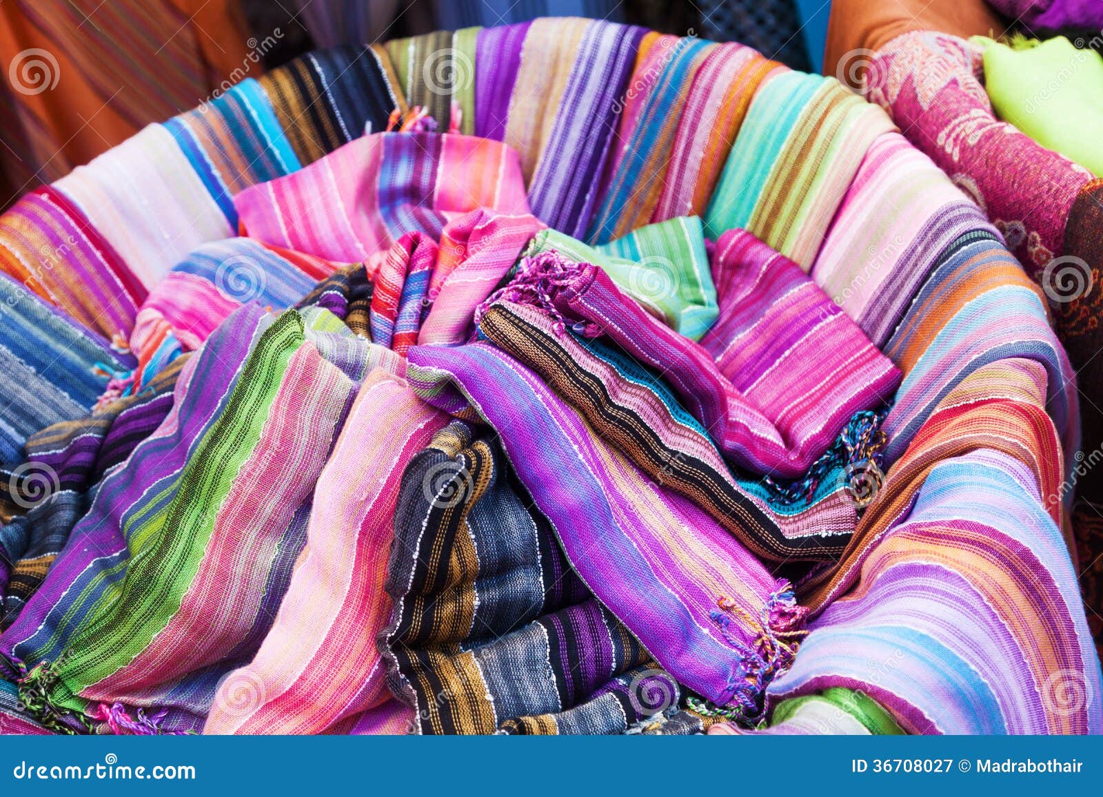 Colorful Textiles from Morocco Stock Image - Image of oriental, market ...