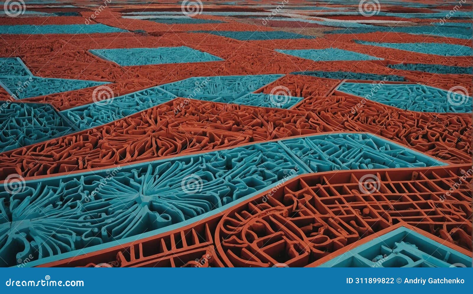 On Large Area, the Texture of Blue and Red Peaks of a High Labyrinth ...