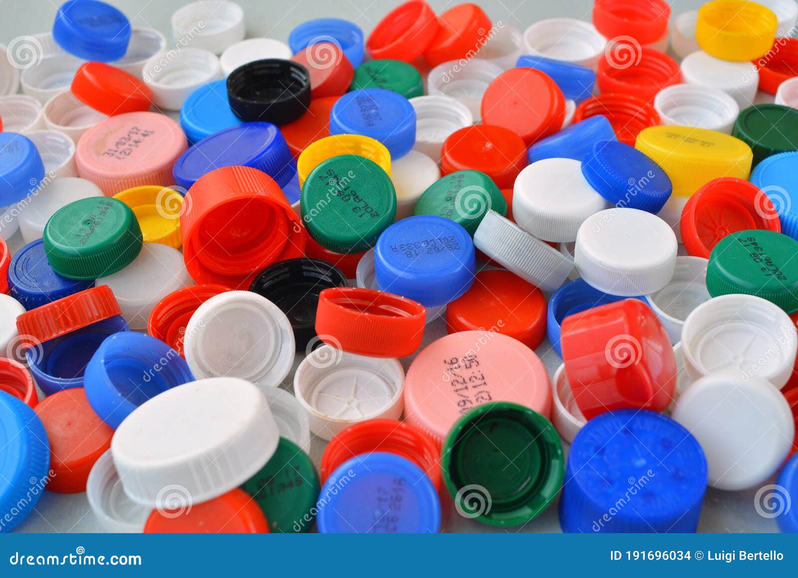 Colorful Texture of Plastic Caps. Stock Photo - Image of collection ...
